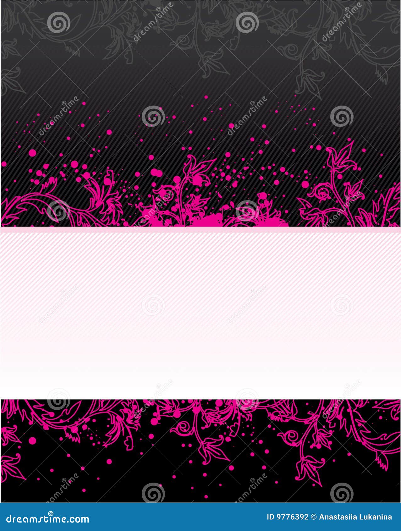 Pink banner stock vector. Illustration of abstract, card - 9776392