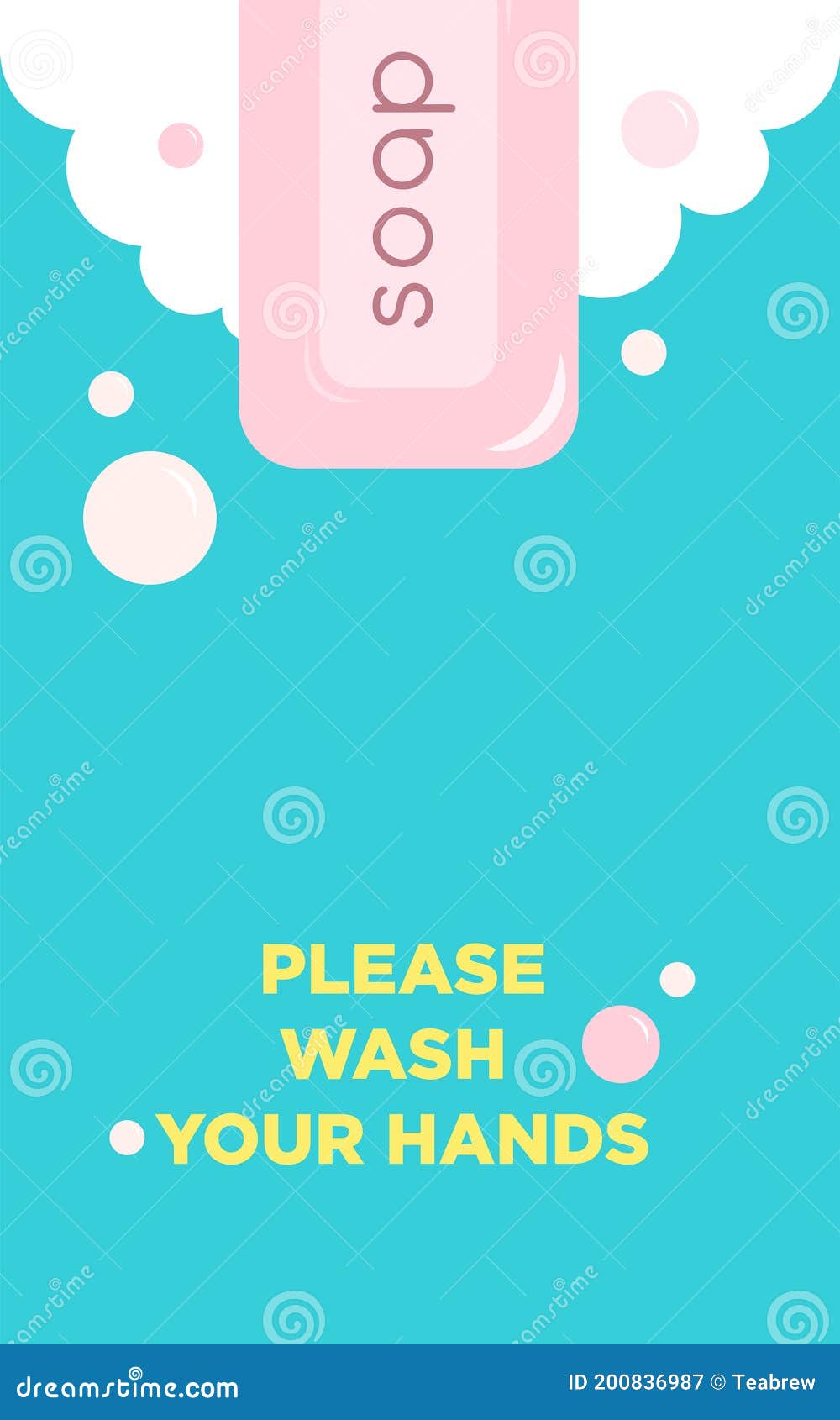Personal Hygiene Vector Poster Template in Flat Design Stock Vector ...