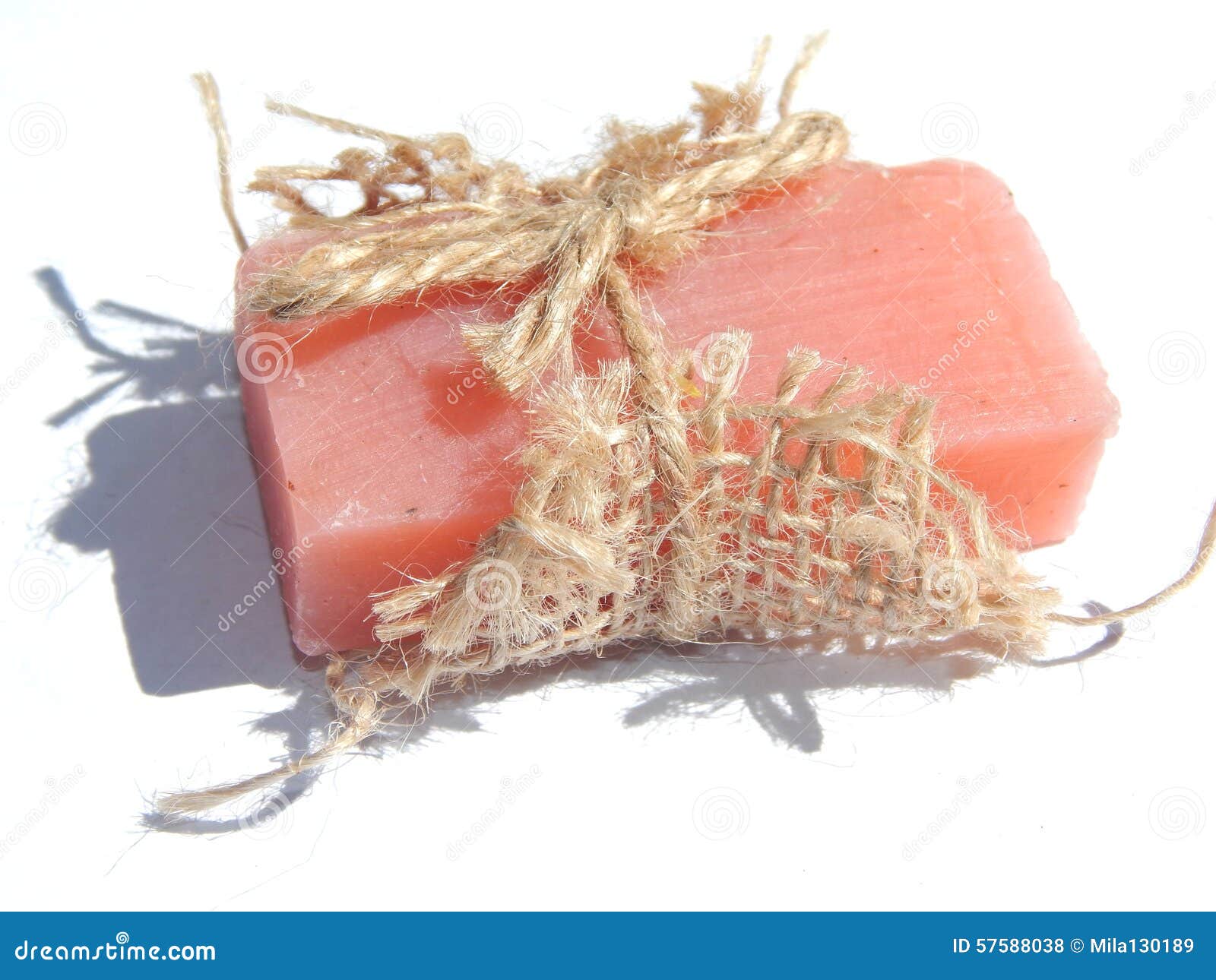 Pink Bar of Soap with Shadow on White Background Stock Photo - Image of ...