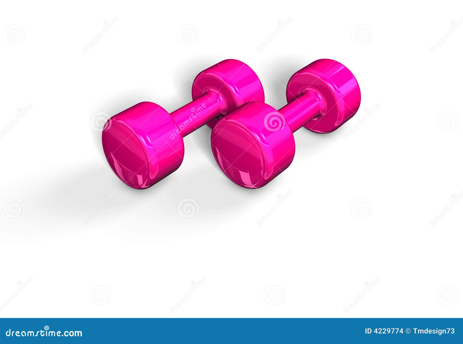Pink barbell stock illustration. Illustration of reflecting - 4229774