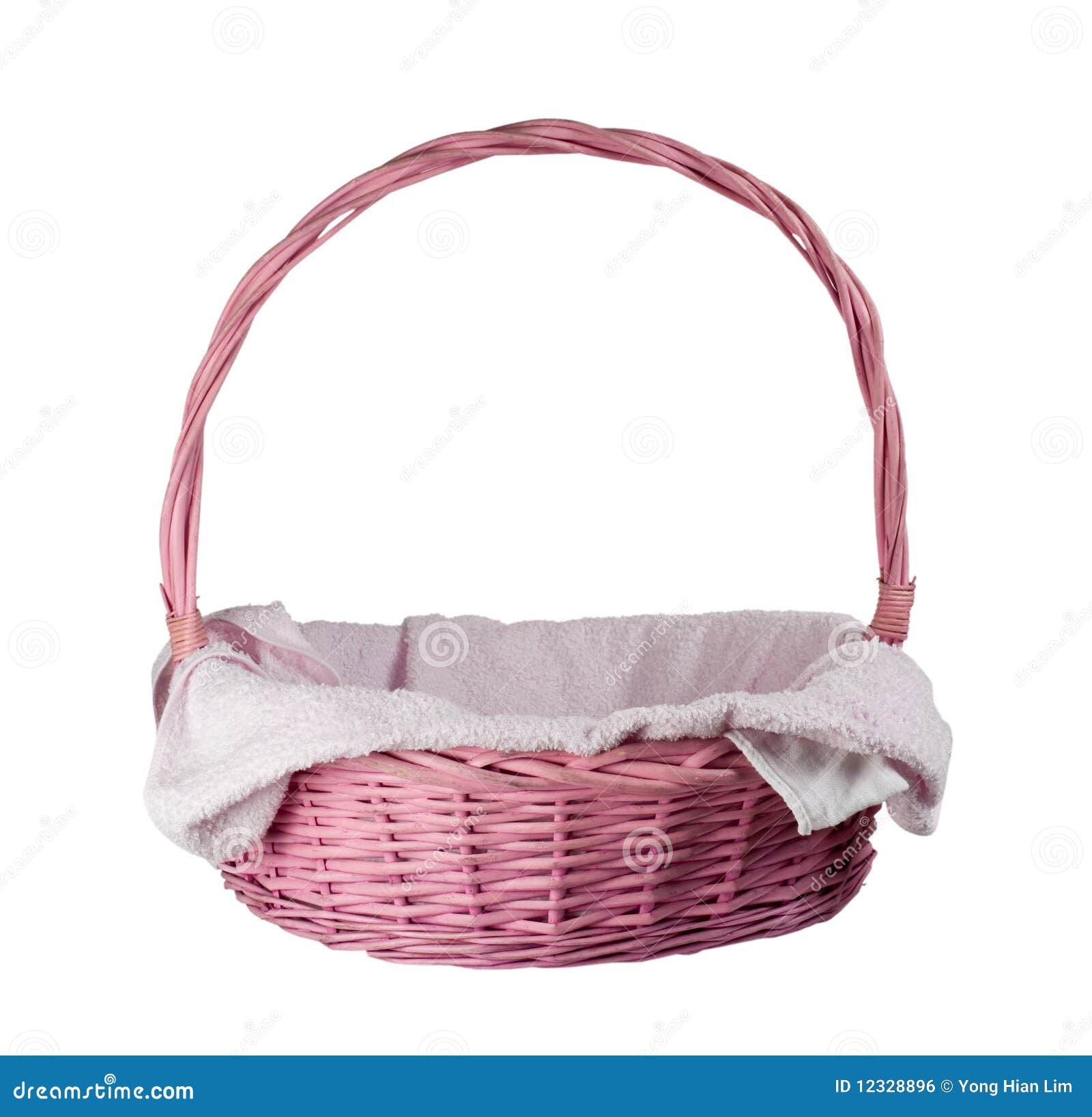 Pink basket stock photo. Image of woven, pink, empty - 12328896