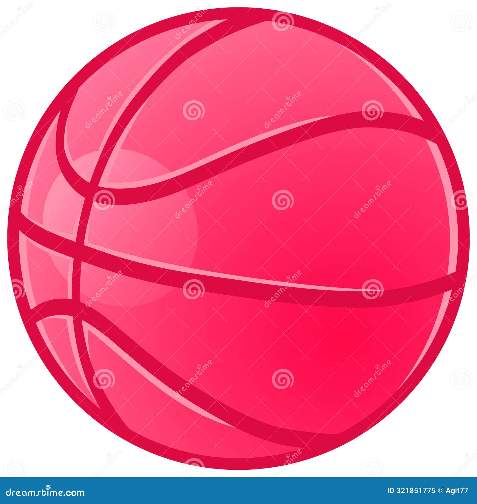 Pink Basketball Ball Vector Illustration Stock Vector - Illustration of ...