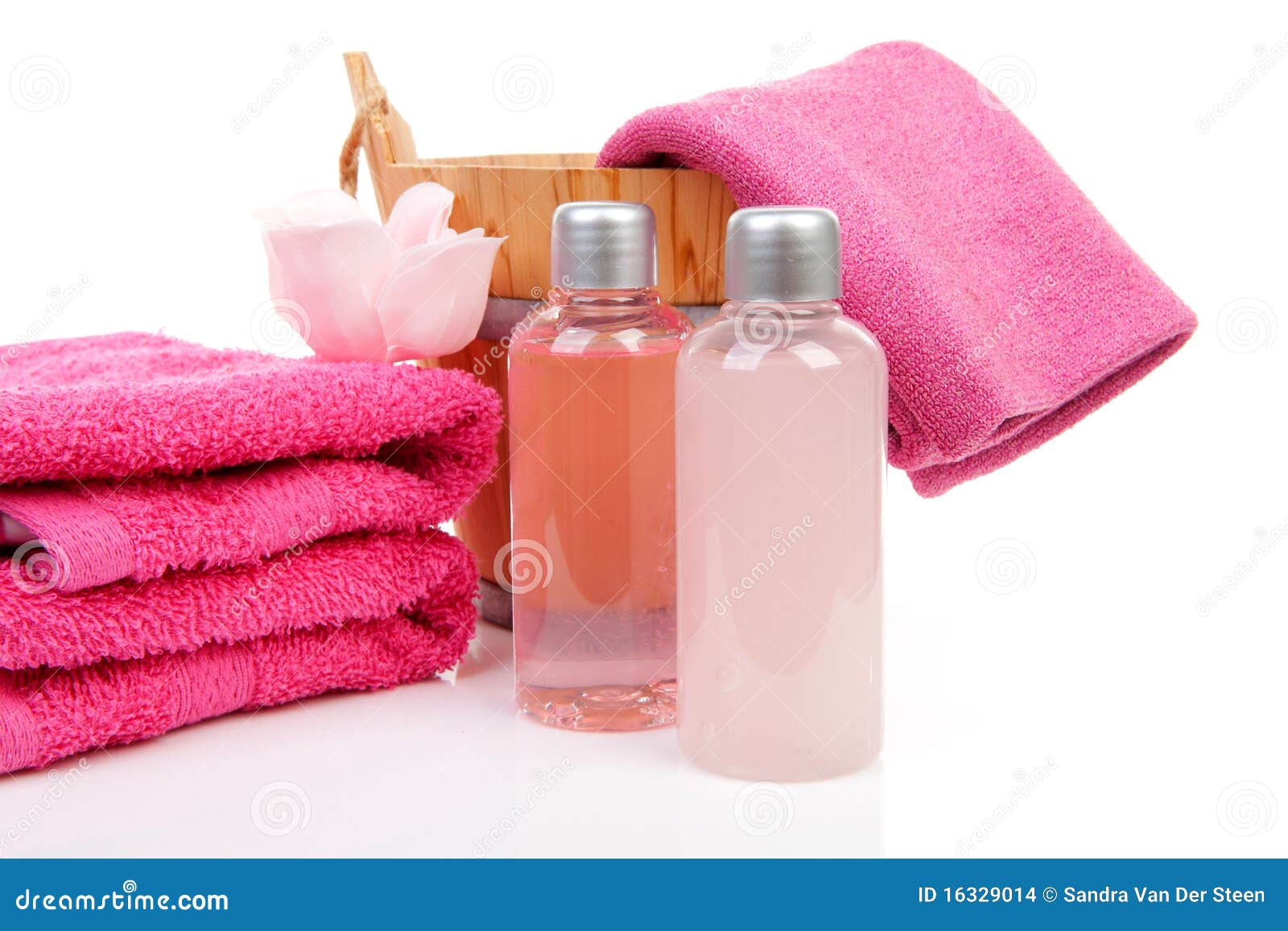 Pink Bath Accessory for Sauna or Spa Stock Photo - Image of massage ...
