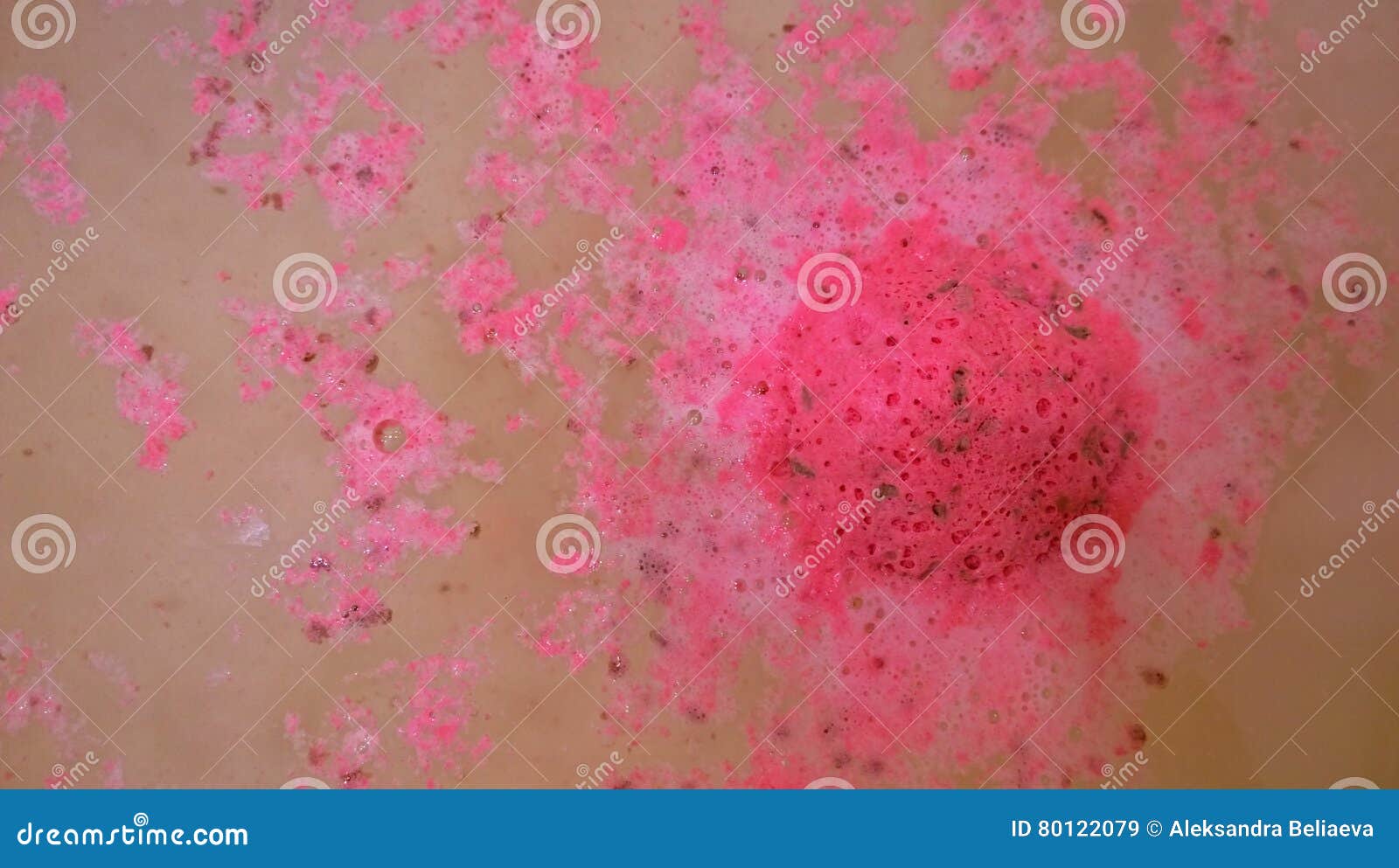 Pink Bath Bomb Dissolves in Water Stock Image - Image of health, bath ...