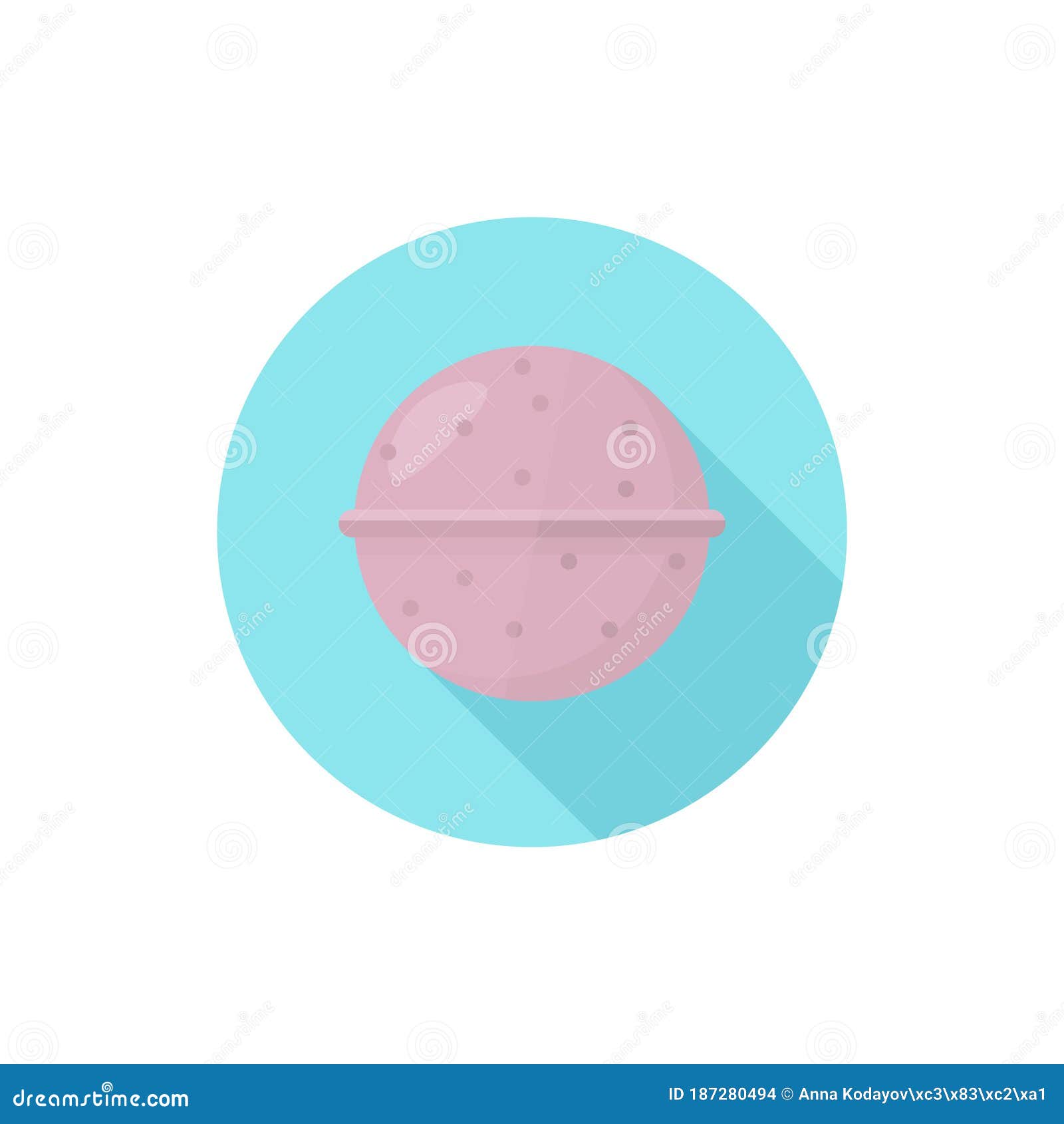 Pink bath bomb vector stock vector. Illustration of health - 187280494