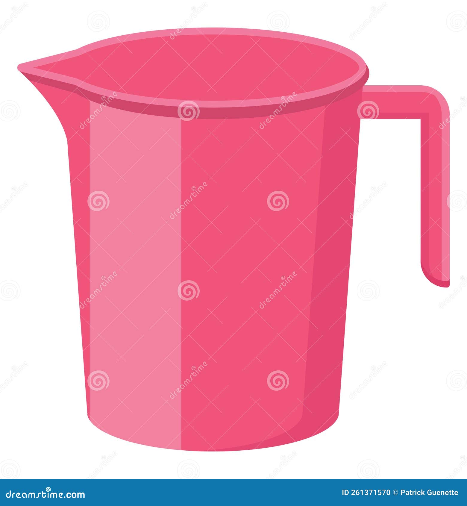Pink bath mug, icon stock vector. Illustration of symbol - 261371570