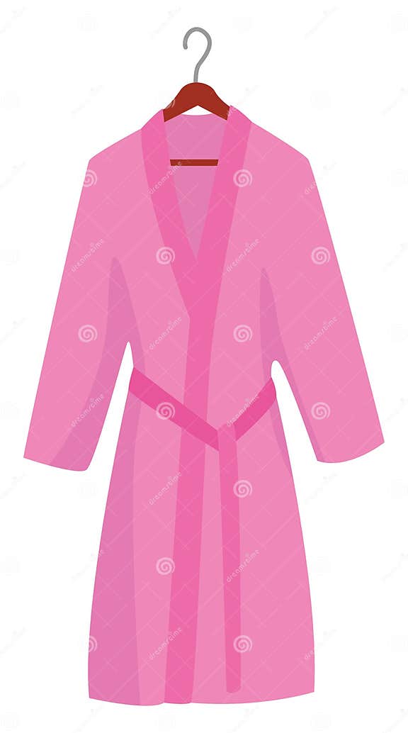 Pink Bath Robe, Illustration, Vector Stock Vector - Illustration of ...