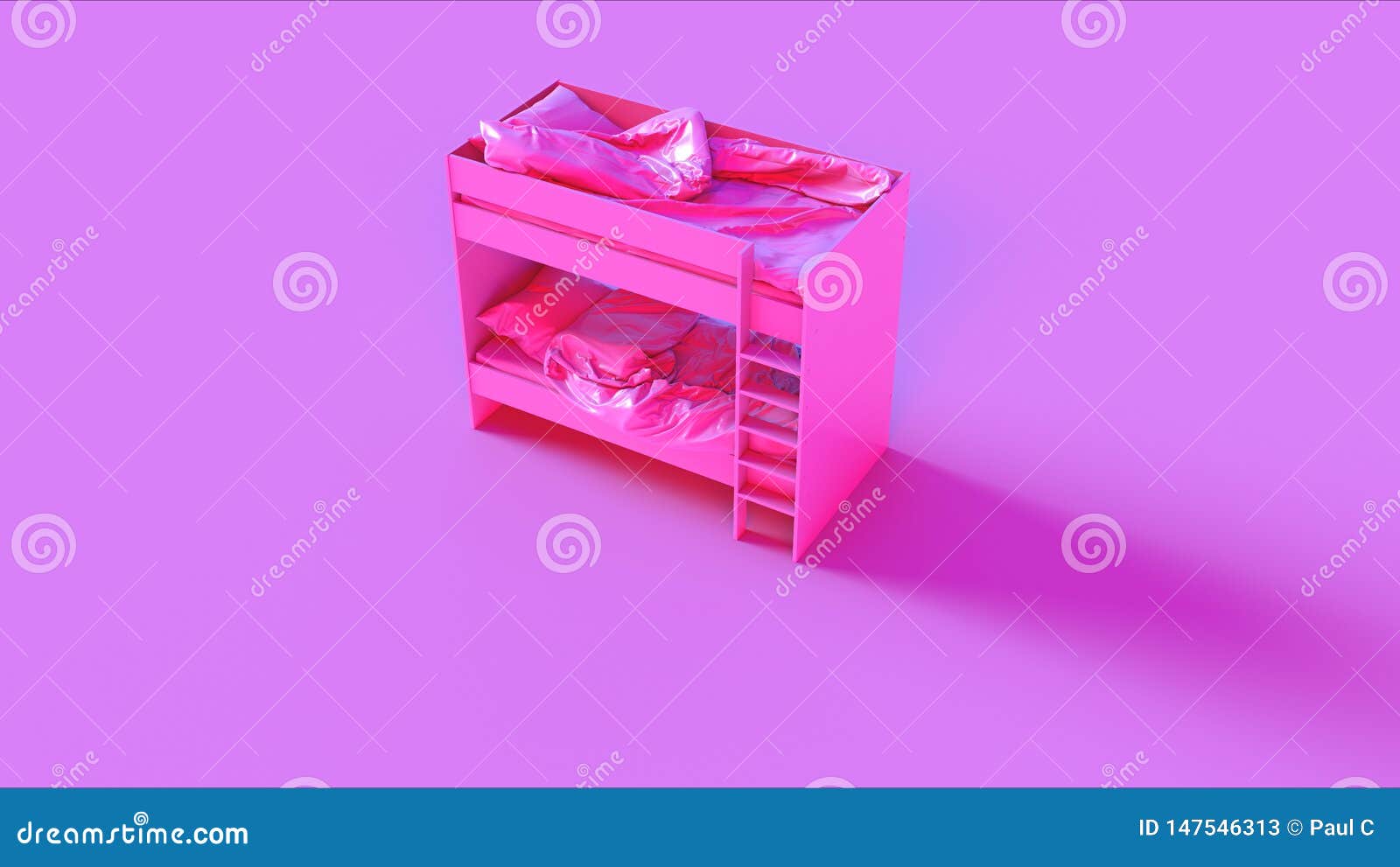 Pink Bed Simple stock illustration. Illustration of cover - 147546313