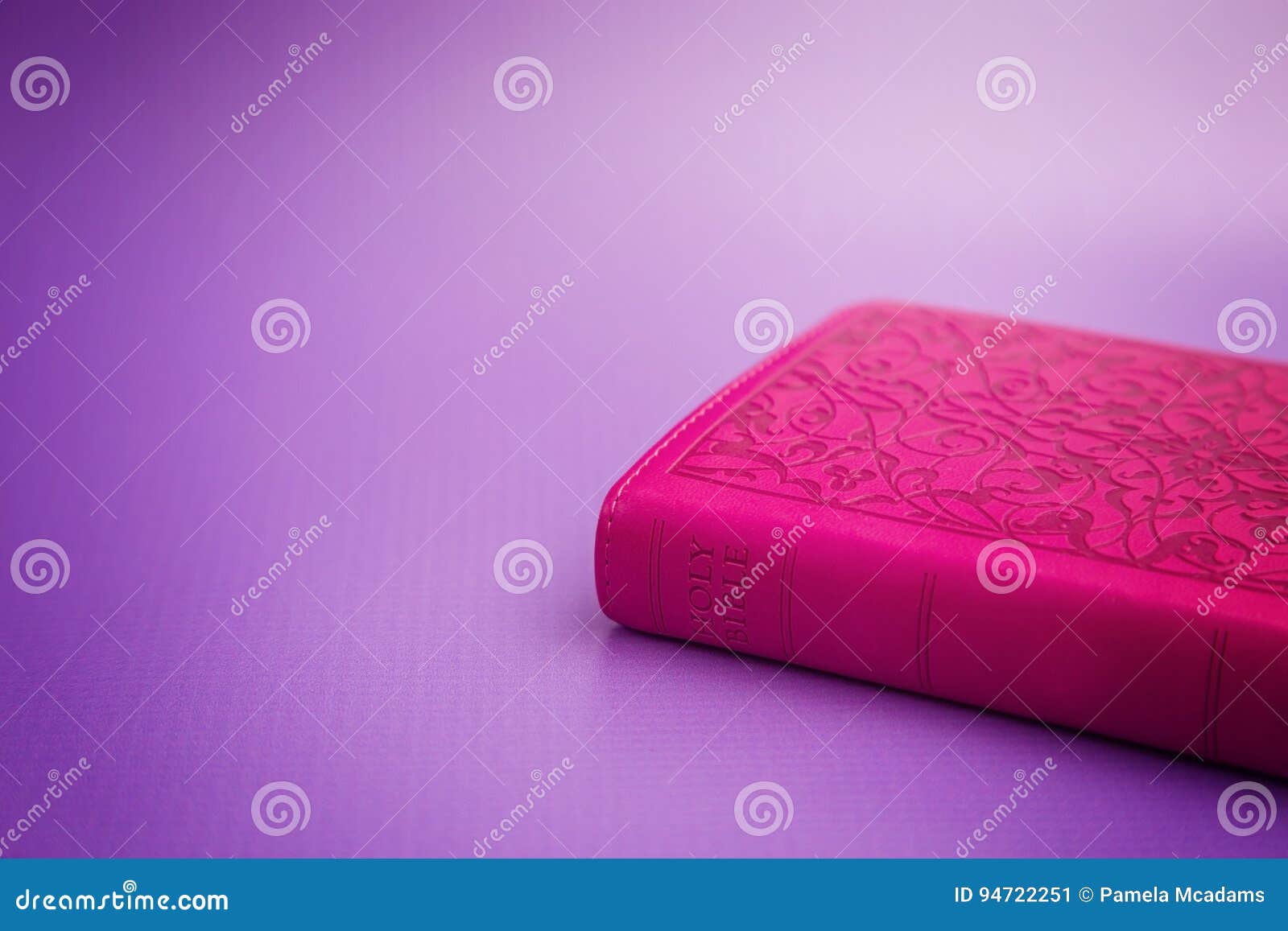Pink Bible on a Purple Background Stock Image - Image of pink, ladies ...