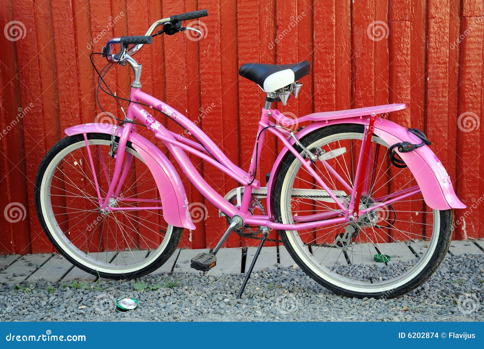 Pink bicycle stock photo. Image of wall, riding, entertainment - 6202874