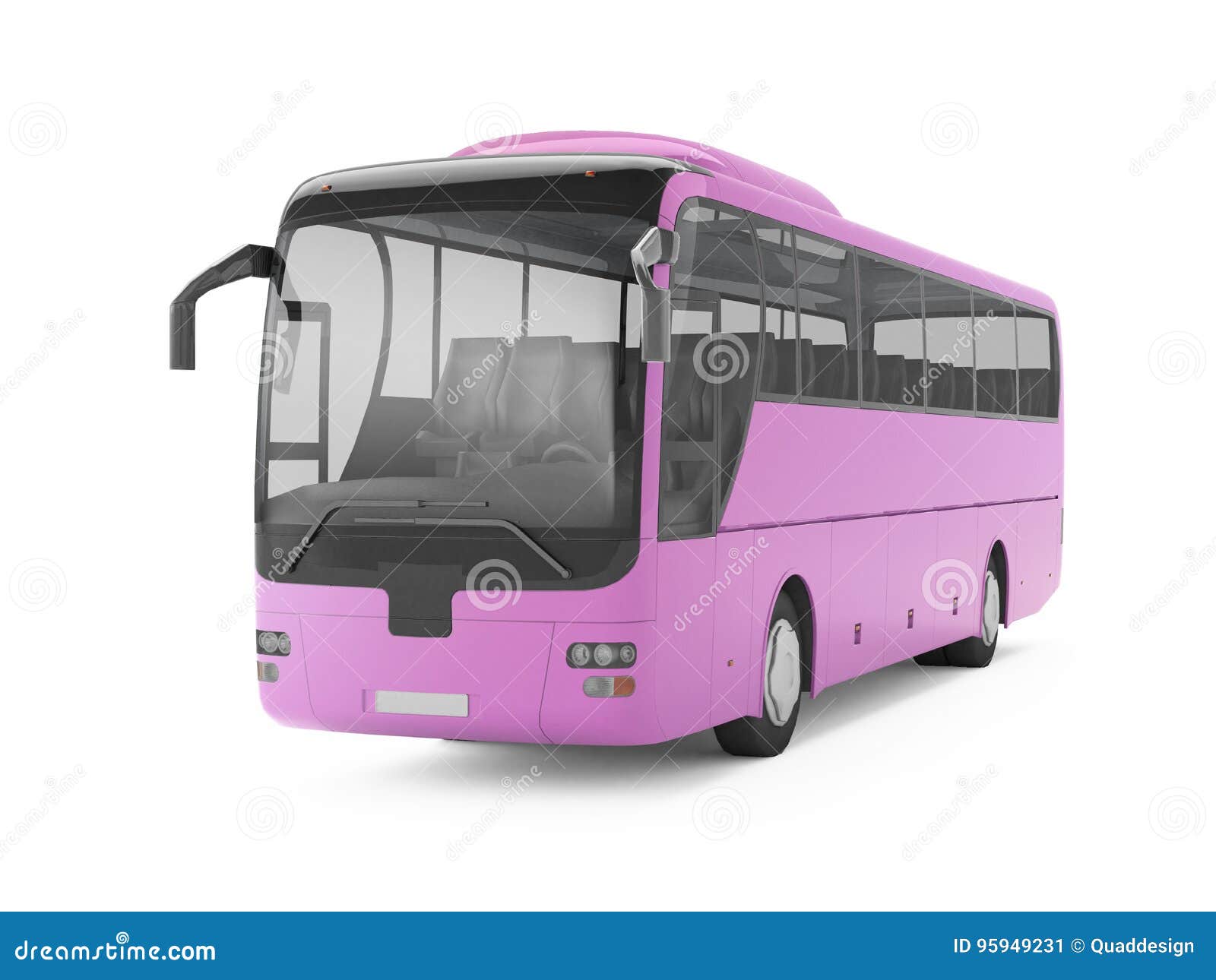 Pink Charter Bus