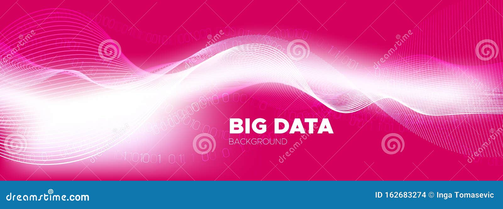 Pink Binary Background. Matrix Digits Stock Vector - Illustration of ...