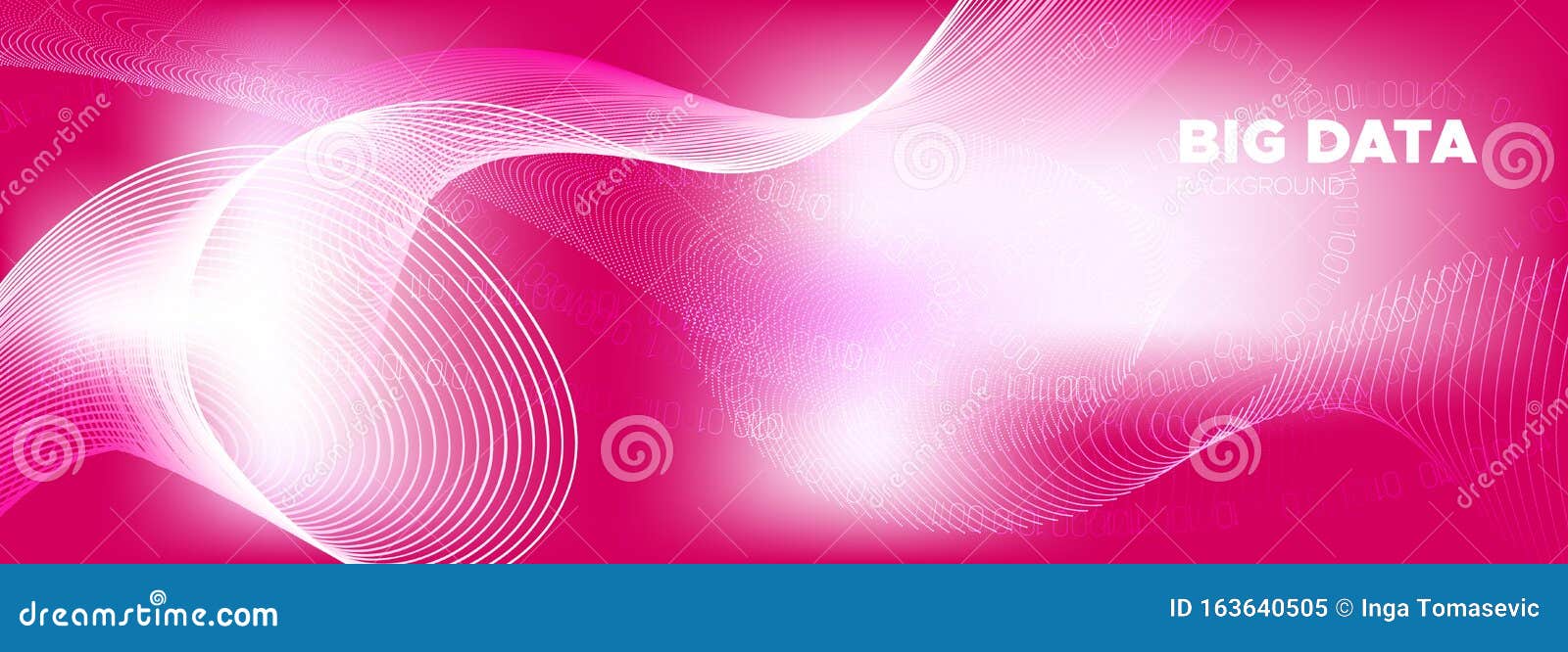 Pink Binary Background Matrix Digits Stock Vector Illustration Of Magenta Binary 163640505