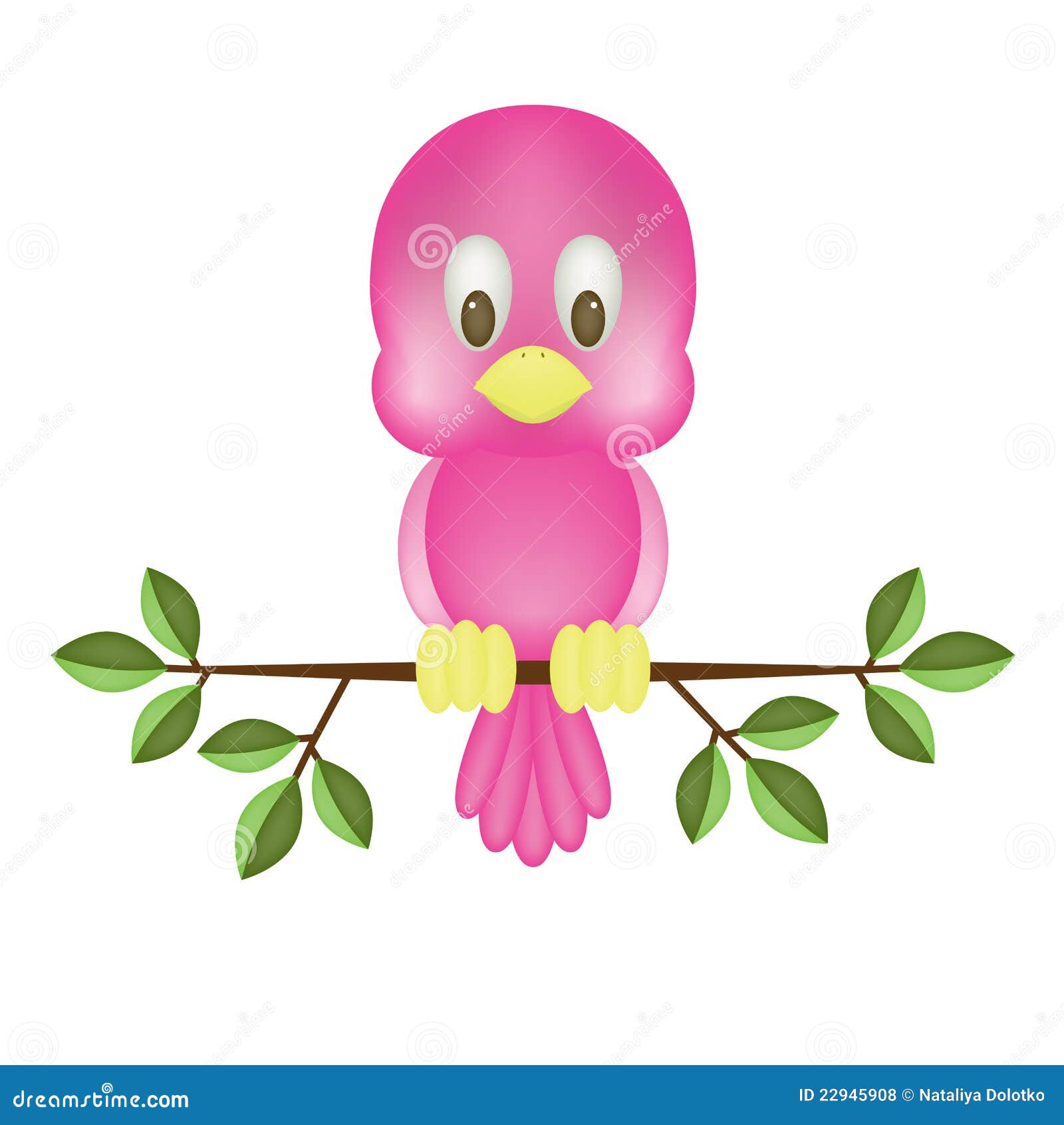 Pink Bird - Vector Clipart | CartoonDealer.com #6993851