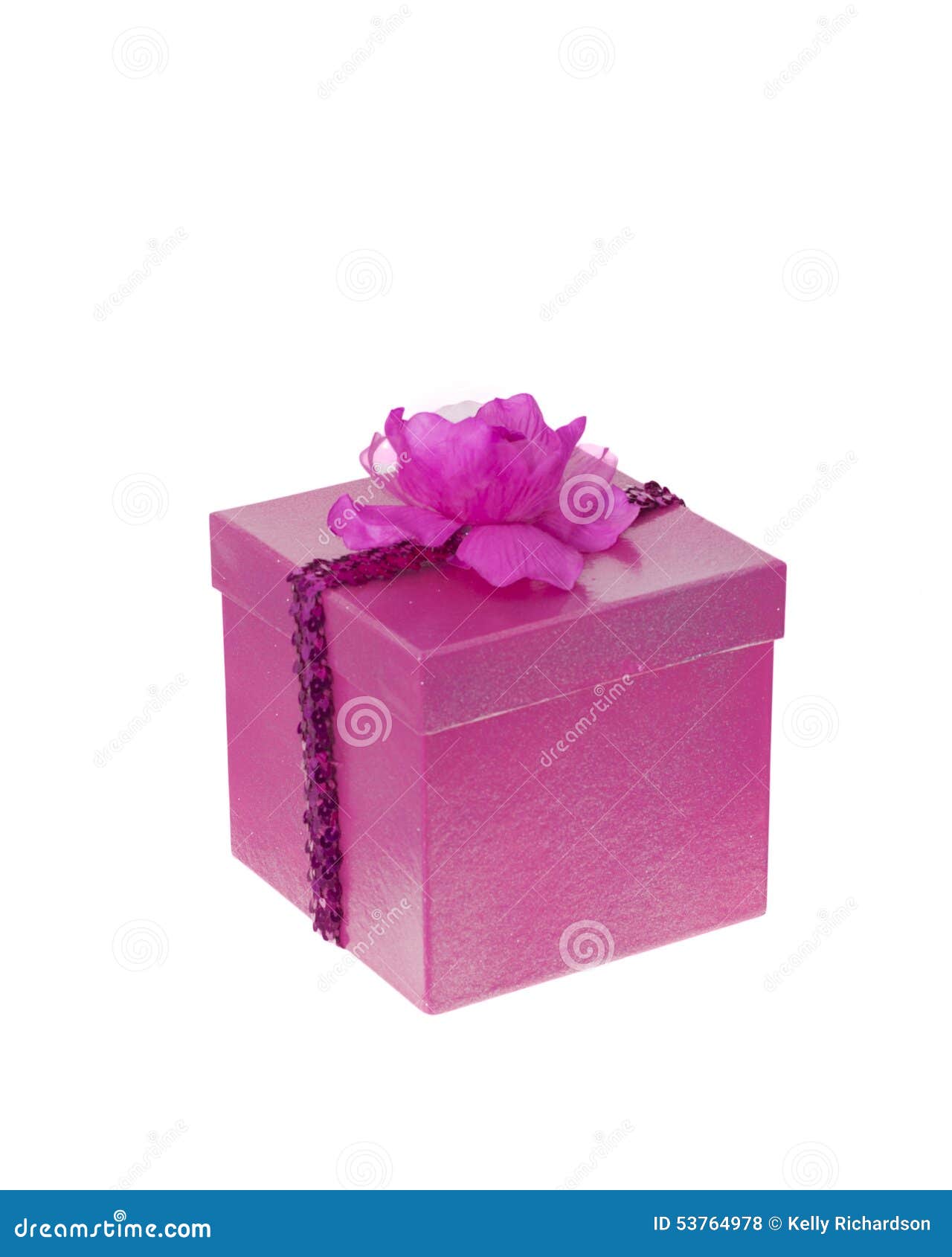 Pink Birthday Gift Box Isolated Stock Photo - Image of pink, isolated ...