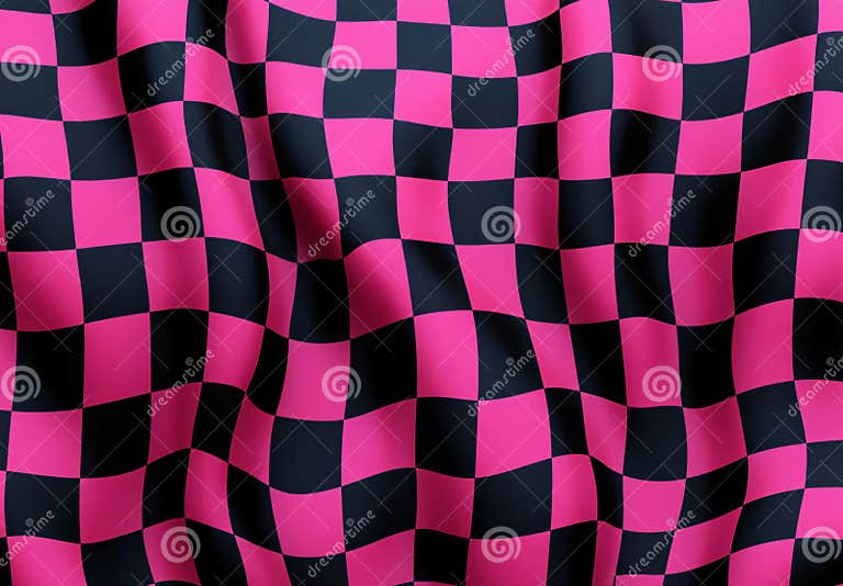 Pink and Black Checkered Flag Fabric Texture High Quality Image Stock ...