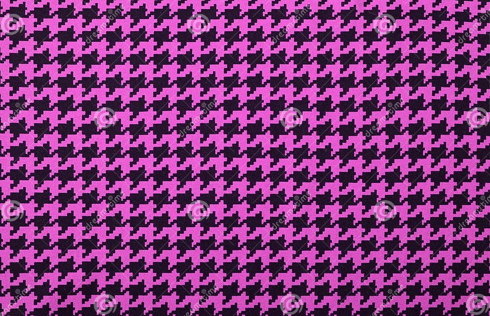 Pink and Black Houndstooth Pattern. Stock Photo - Image of background ...