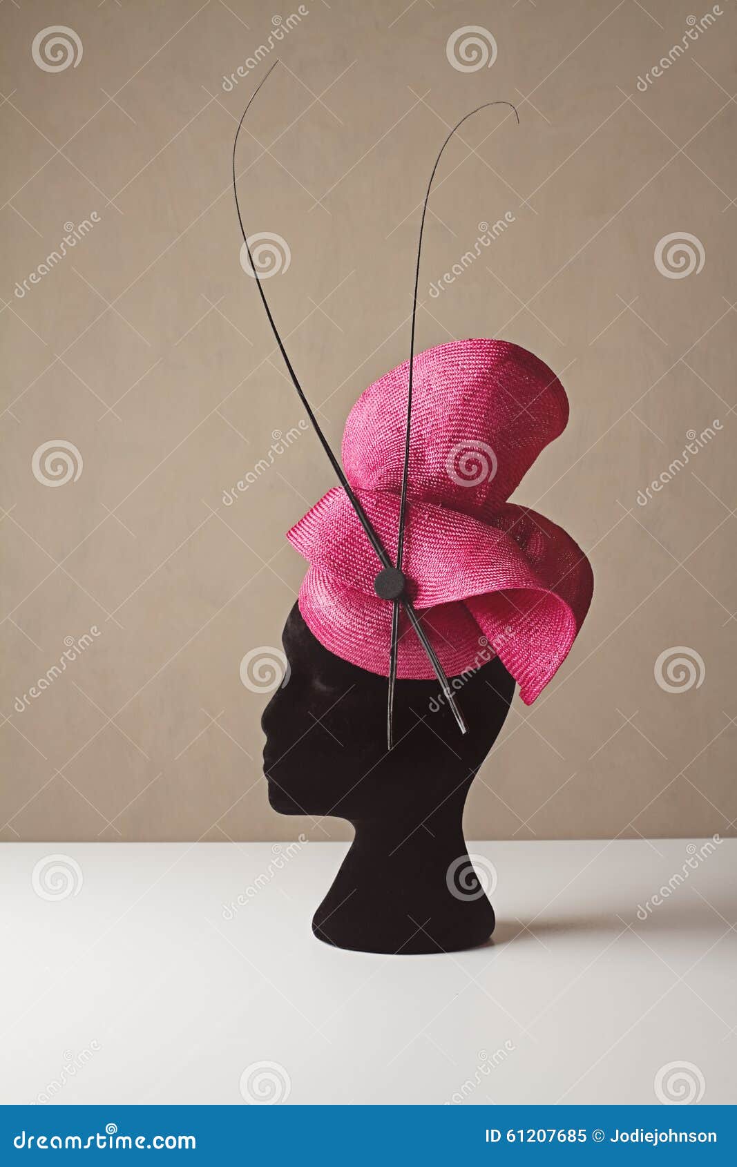 Pink and Black Ladies Races Hat Spring Carnival Stock Image - Image of ...