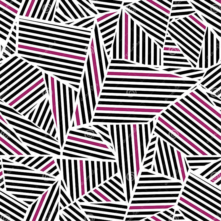 Pink in Black Pattern stock vector. Illustration of interior - 60234196