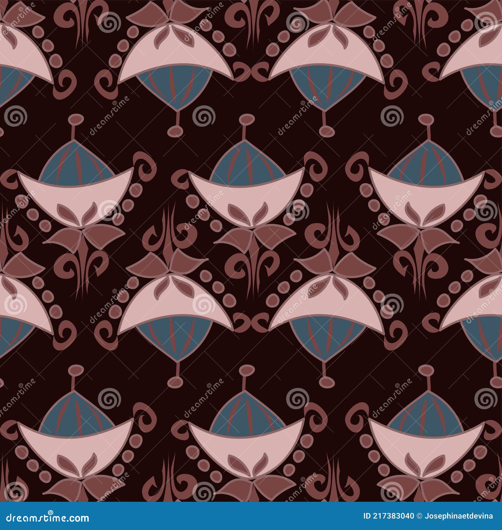 Pink and Black Repeat Abstract Shape Decorative Repeat Pattern Stock ...