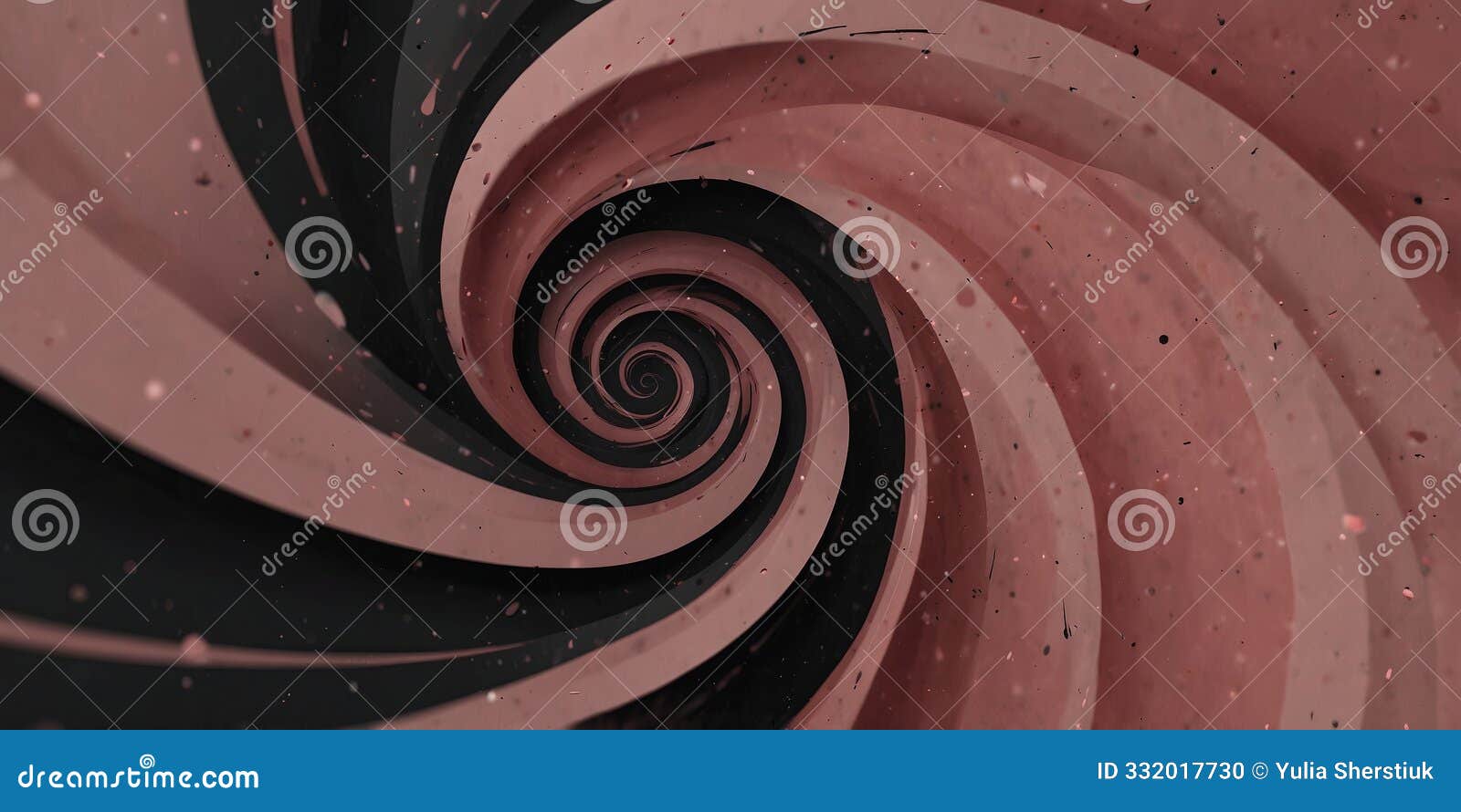 Pink and Black Spiral Vortex with Hypnotic Effect, Abstract Background ...