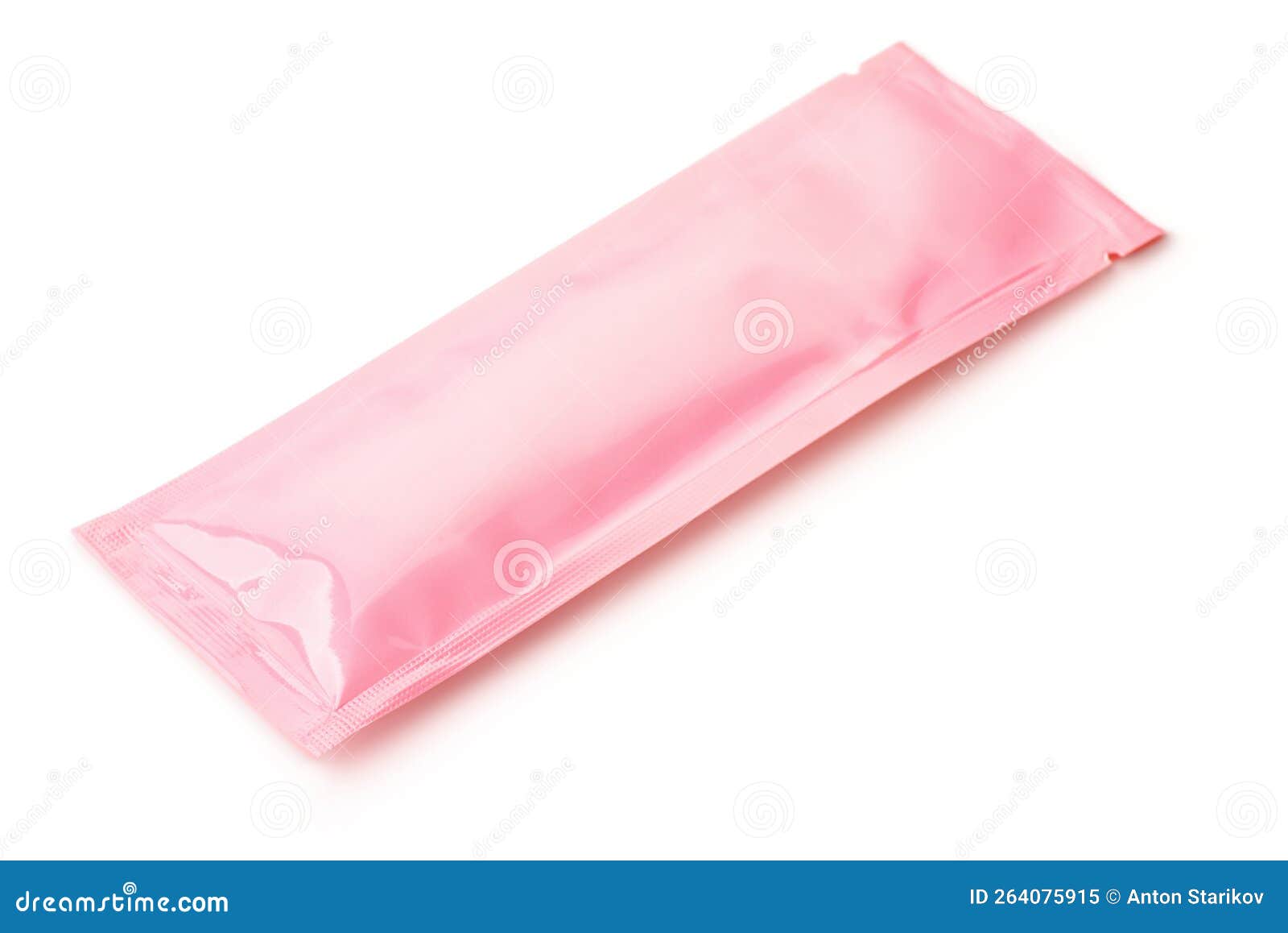 Pink Blank Packaging Plastic Sachet Stock Image - Image of object ...