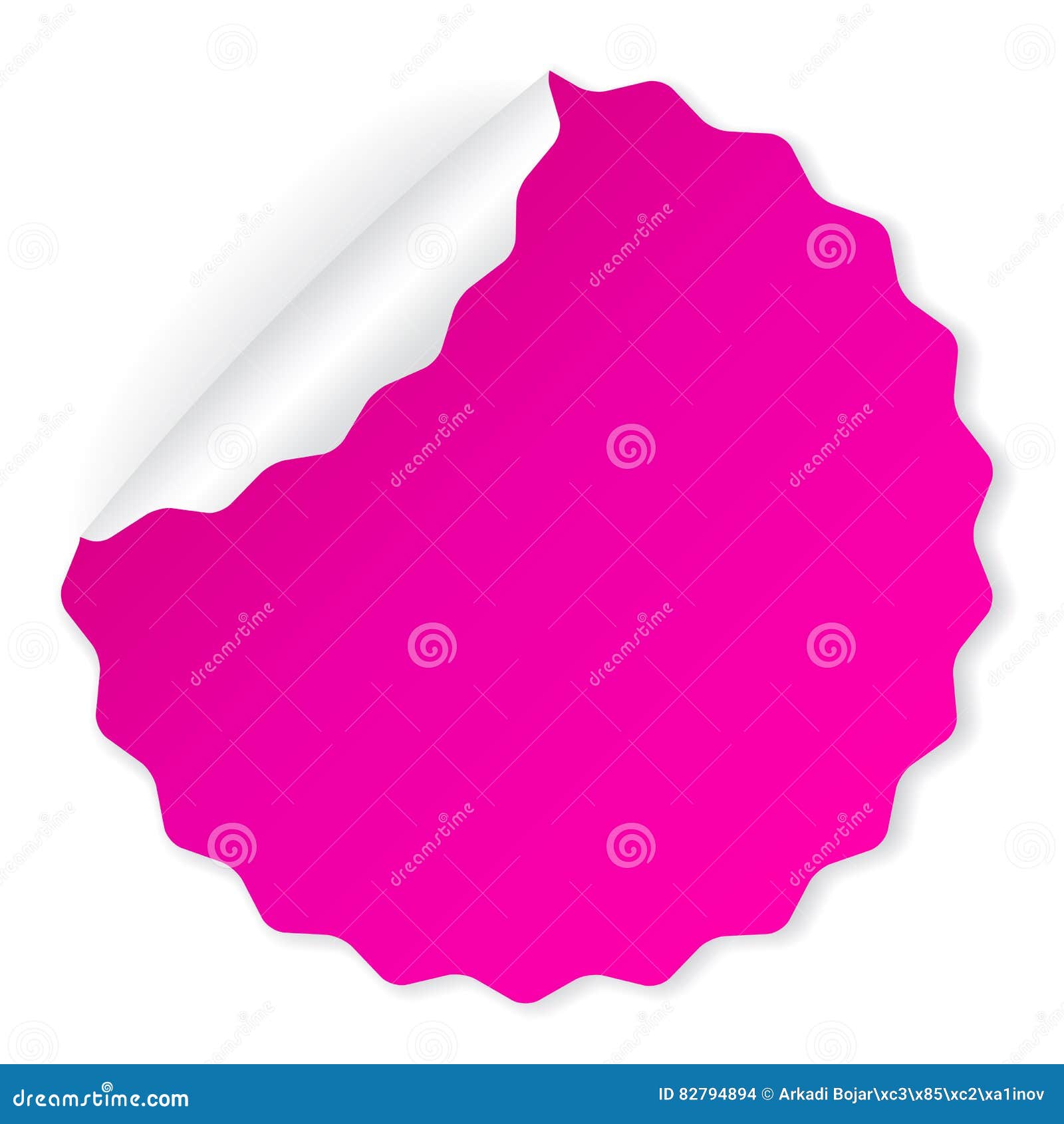 Pink Blank Award Badge Featuring A Ribbon And Three Stars, Symbolizing ...