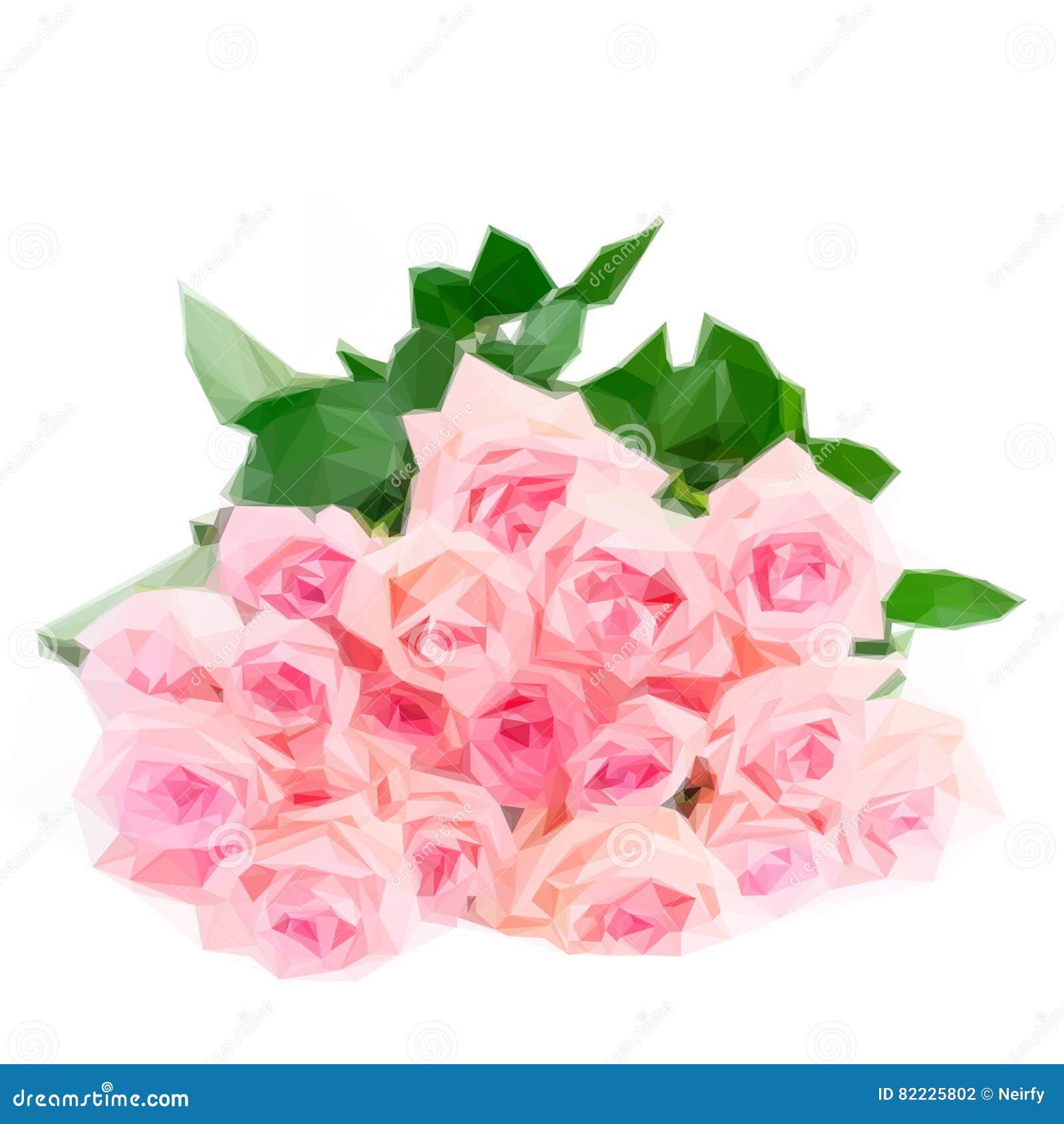 Pink blooming roses stock vector. Illustration of pattern - 82225802