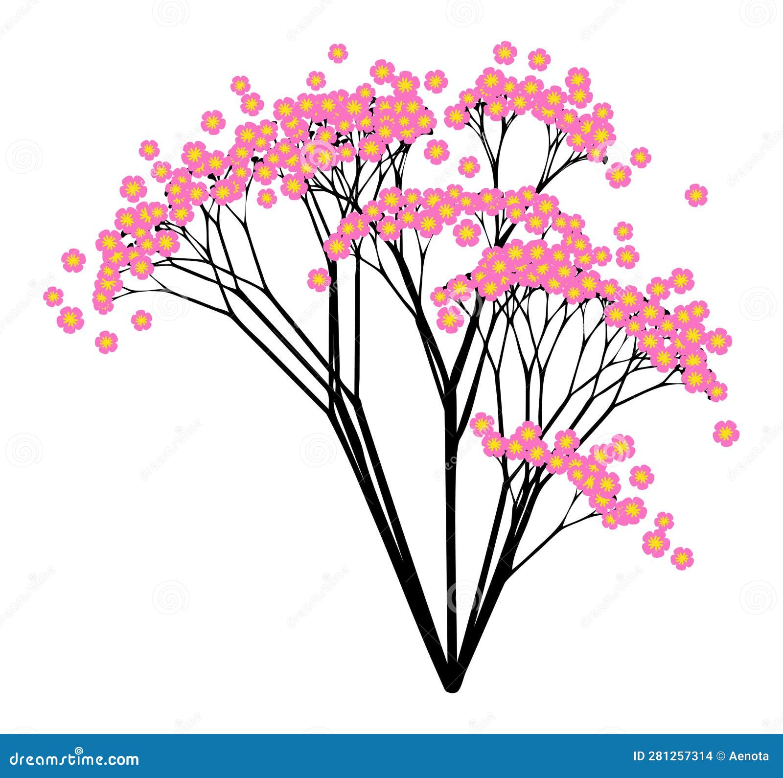 Pink Blossom - Vector Illustration Stock Vector - Illustration of ...