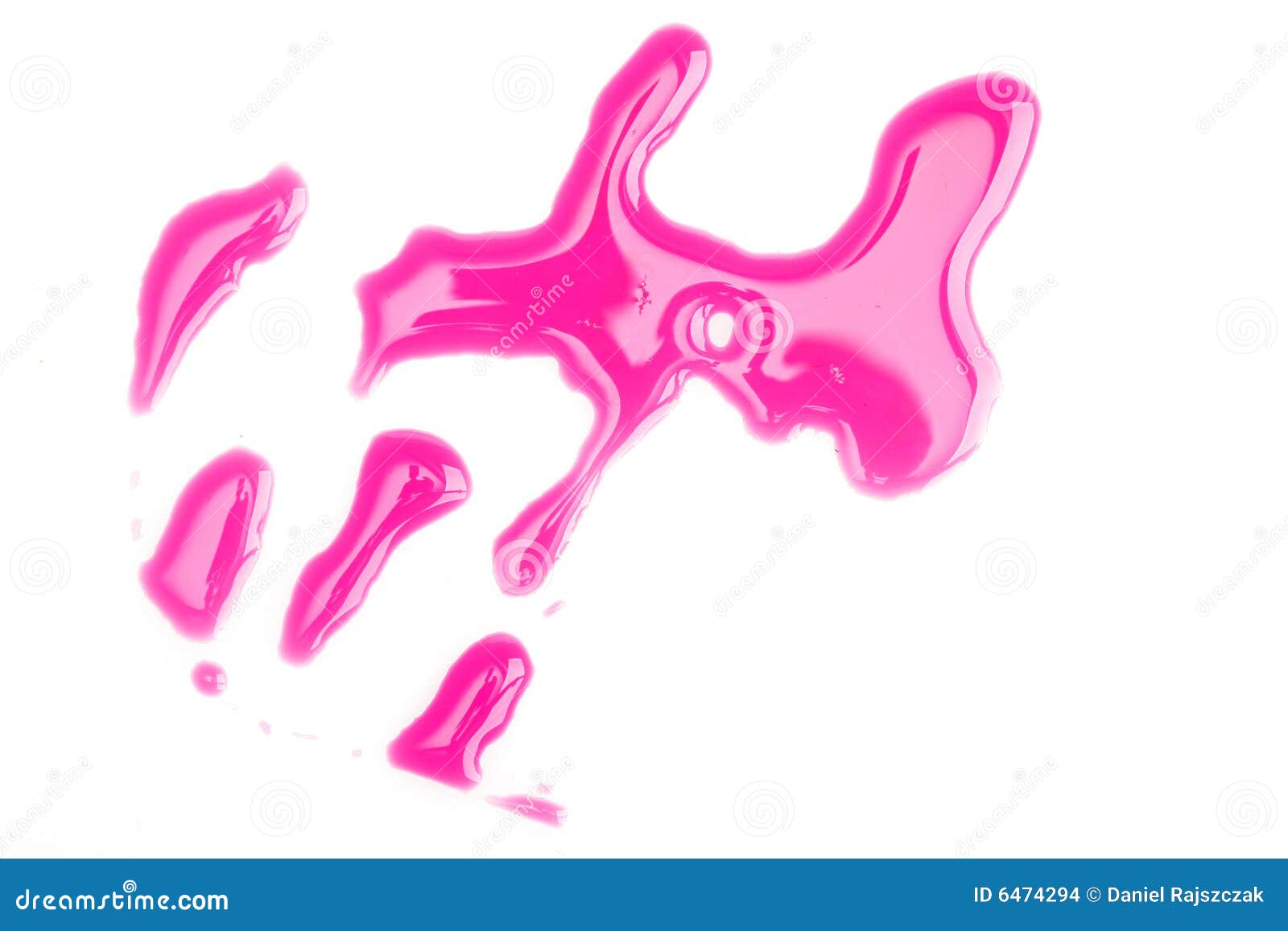 Pink Blot Of India Ink Picture. Image: 6474294