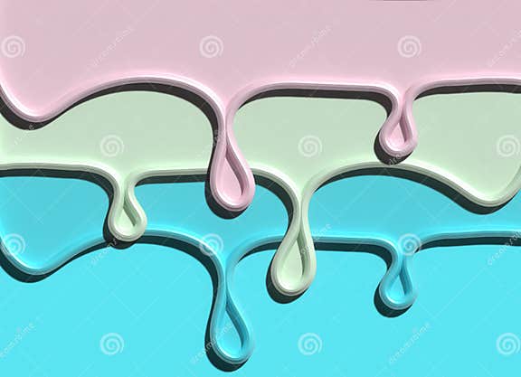 Pink and Blue Background with Liquid Drips and Drops, 3D Rendering ...
