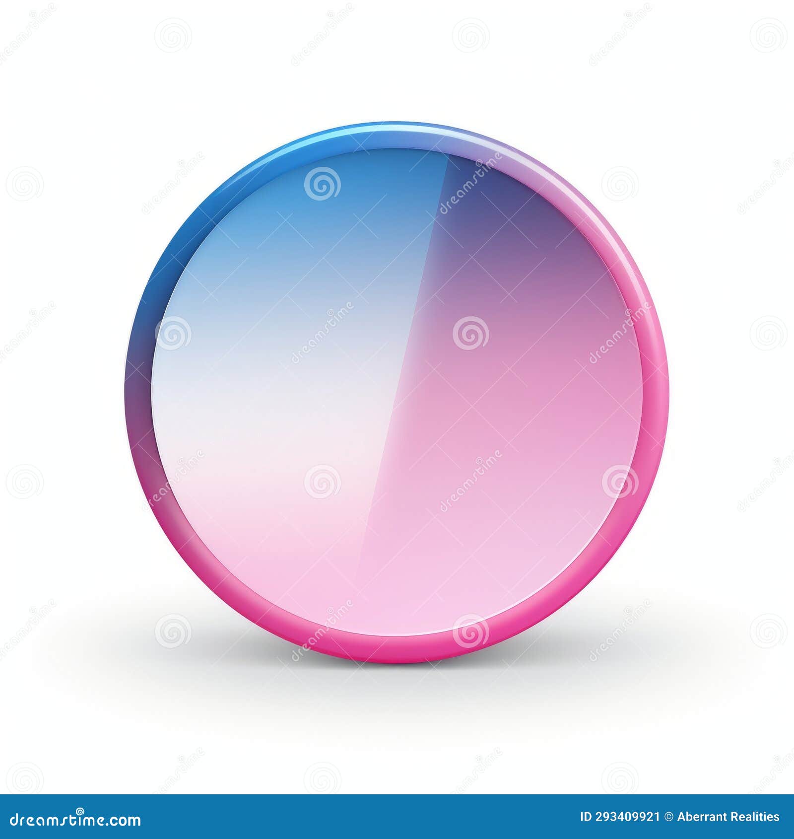 A Pink and Blue Button on a White Background Stock Illustration ...