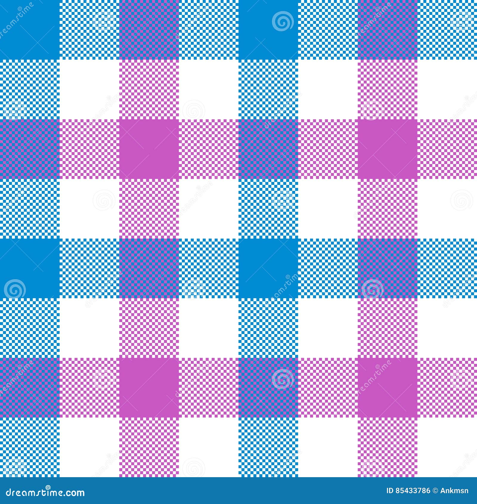 Pink Blue Check Plaid Seamless Pattern Stock Vector - Illustration of ...