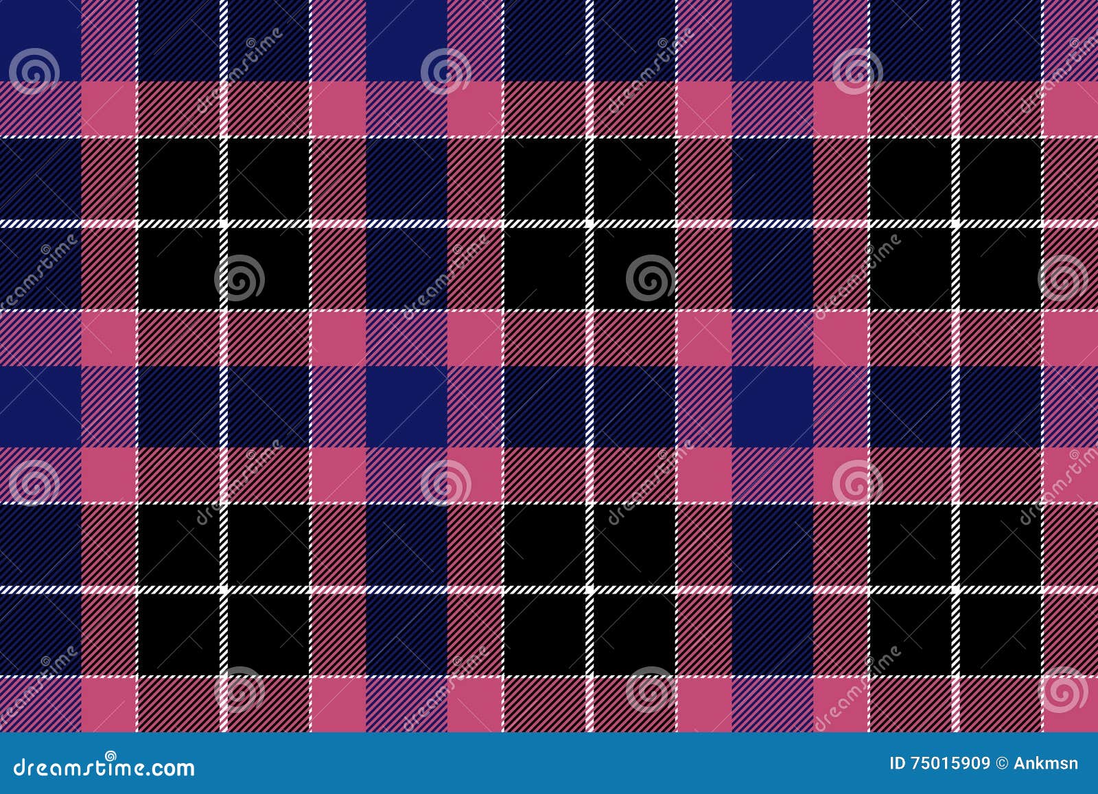 Pink Blue Check Seamless Plaid Stock Vector - Illustration of fabric ...