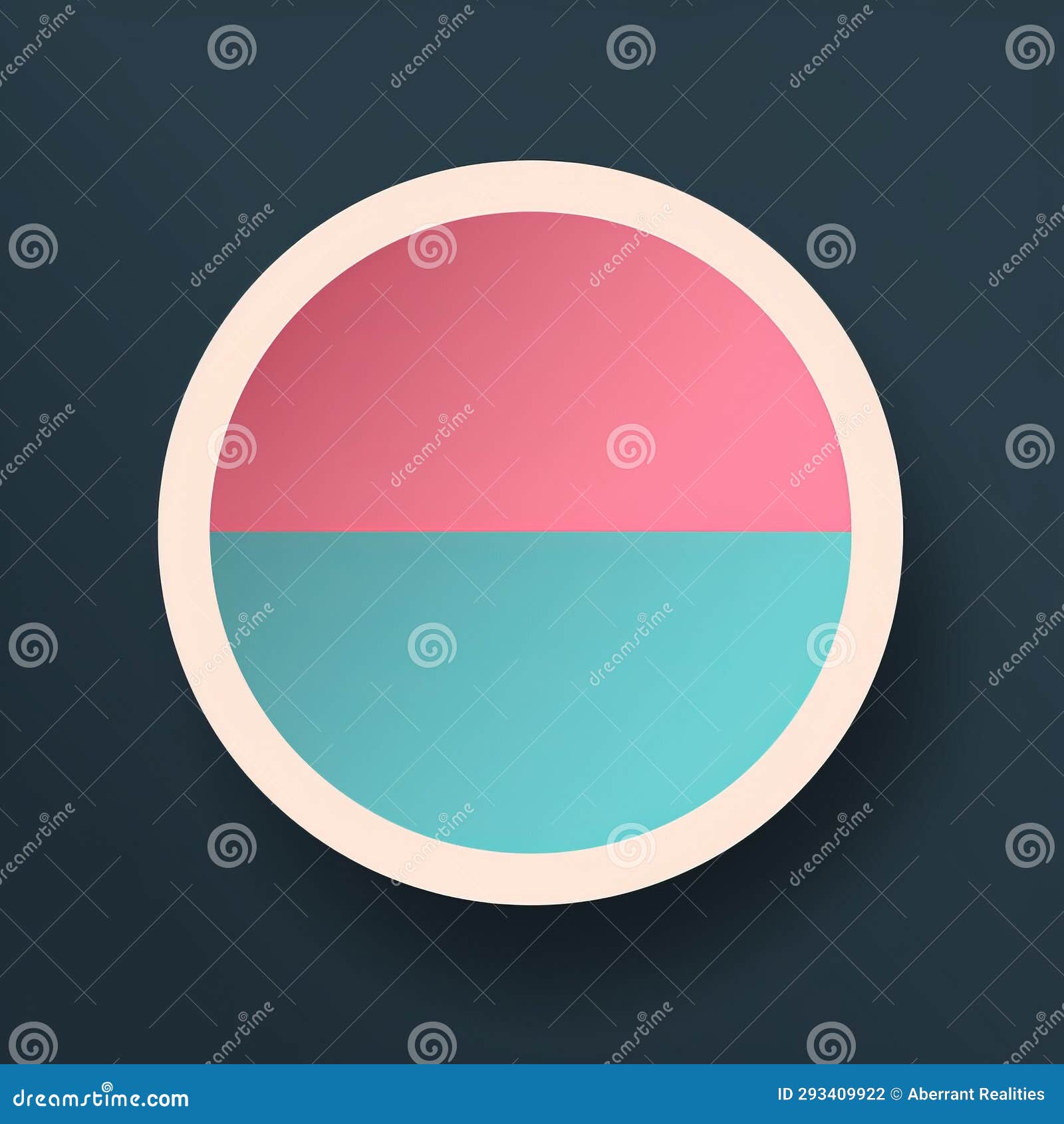 A Pink and Blue Circle on a Dark Background Stock Illustration ...
