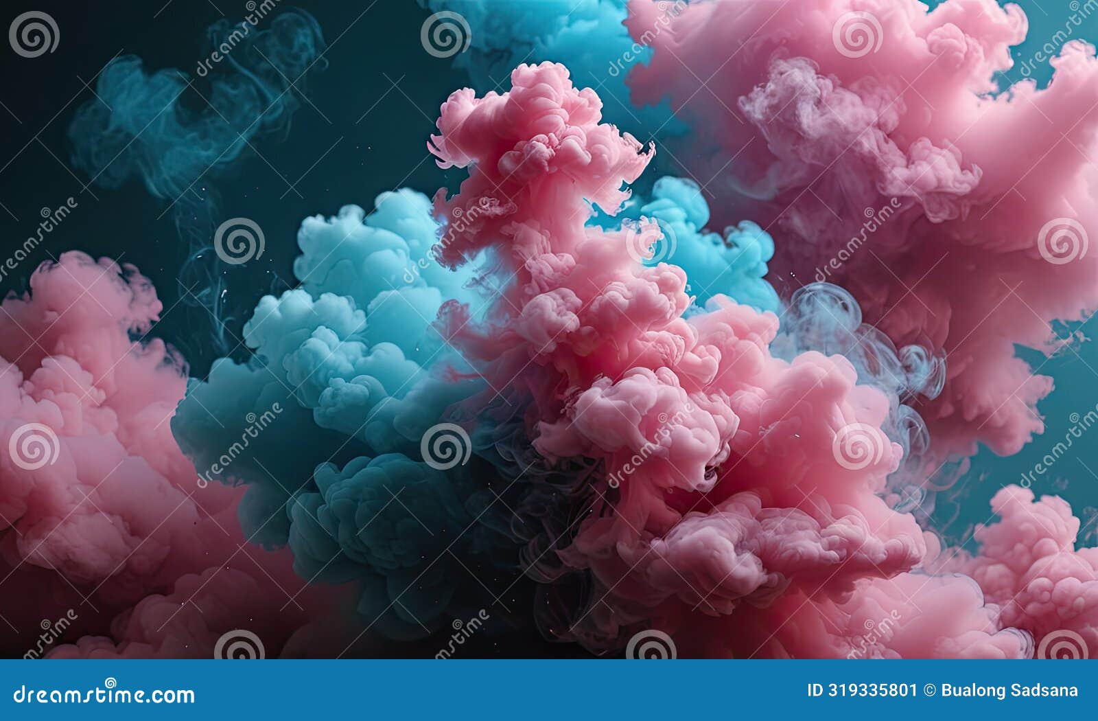 A Pink and Blue Cloud in the Sky. Stock Illustration - Illustration of ...