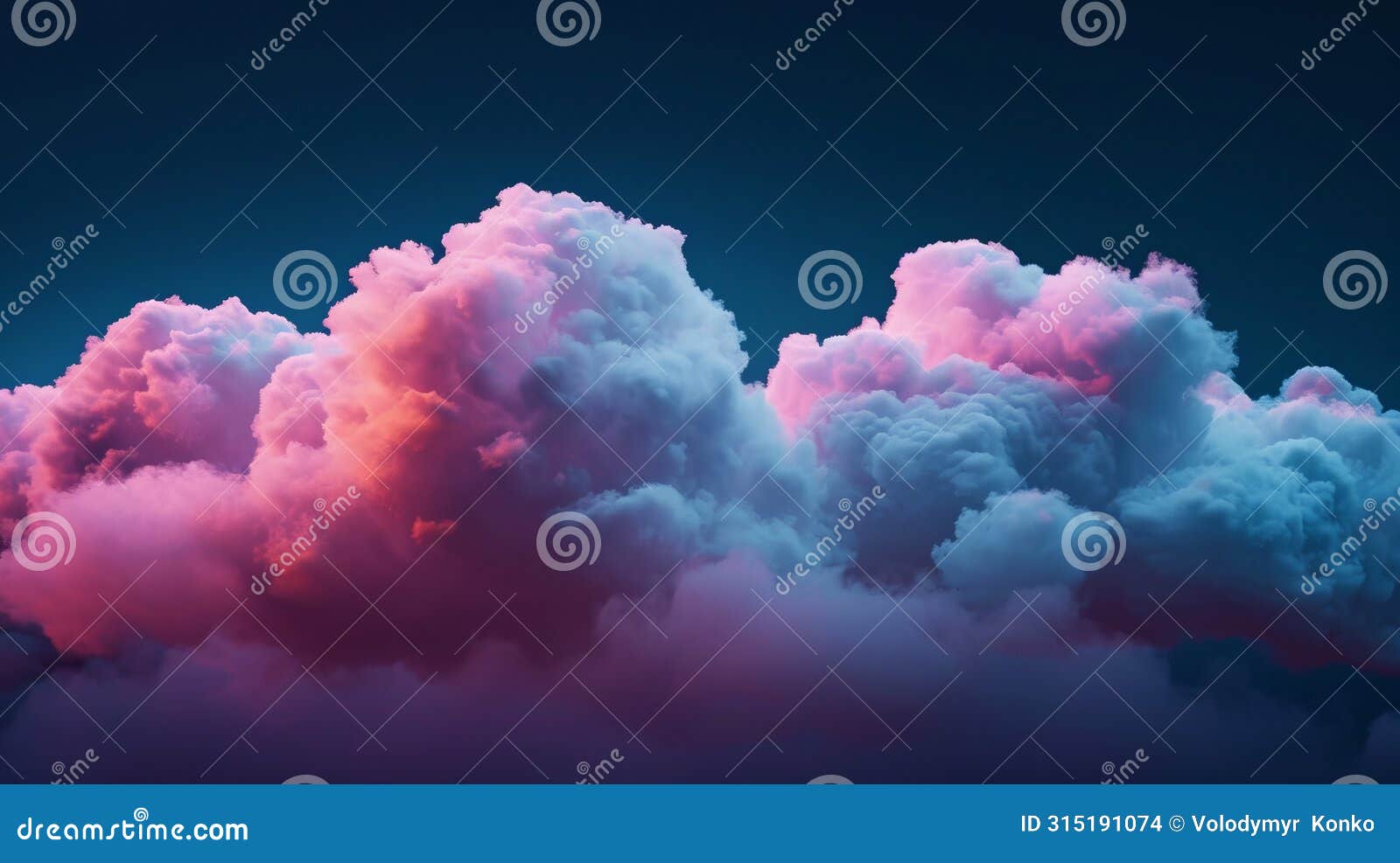 Pink and Blue Cloud in the Sky, a Mesmerizing Display of Colors Stock ...