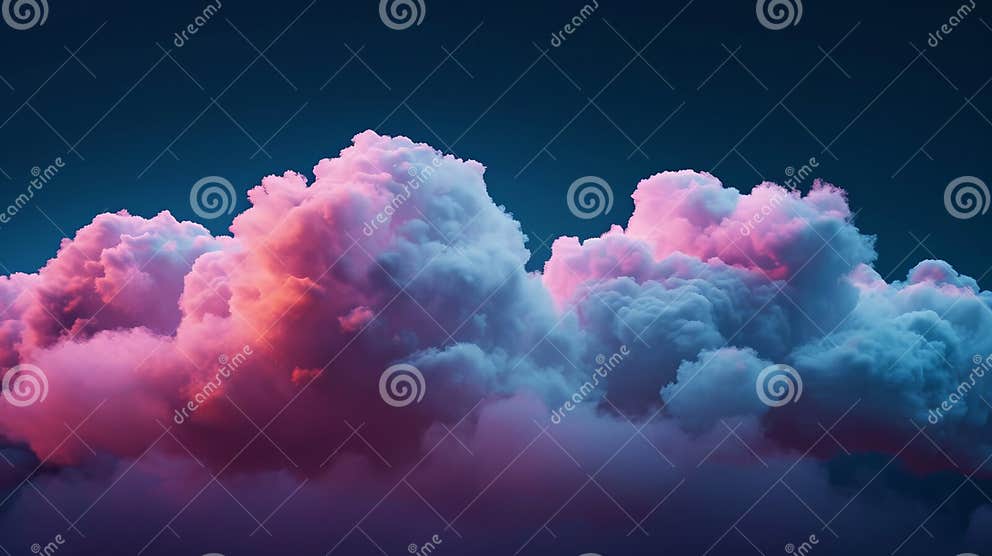 Pink and Blue Cloud in the Sky, a Mesmerizing Display of Colors Stock ...