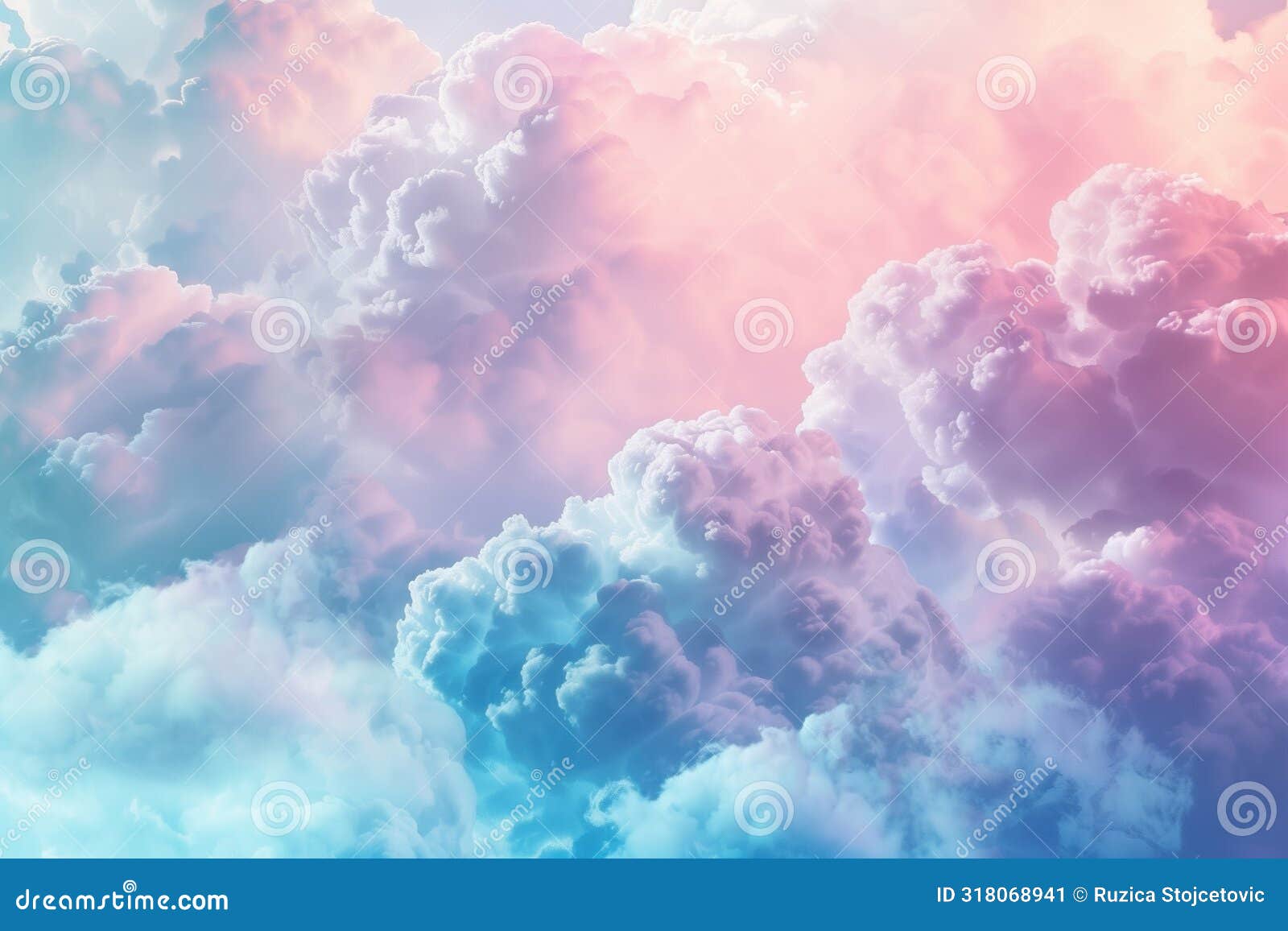 Pink and Blue Clouds Abstract Background Ai Photo Stock Illustration ...