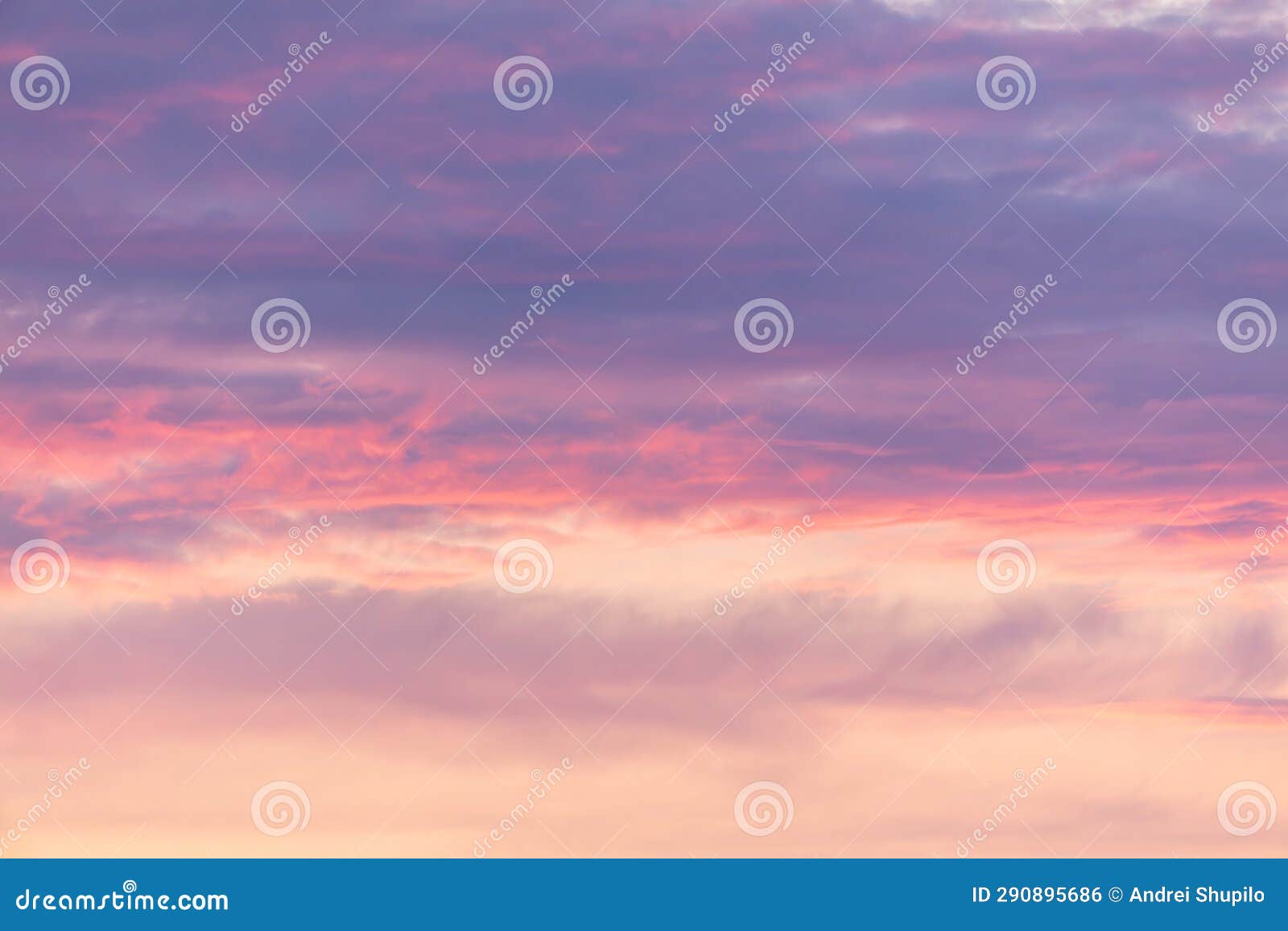 Pink Blue Clouds at Sunset As Background Stock Photo - Image of nature ...