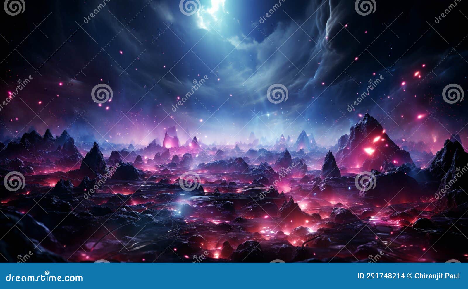 Pink and Blue Color Laser Lights Cosmic Stock Illustration ...