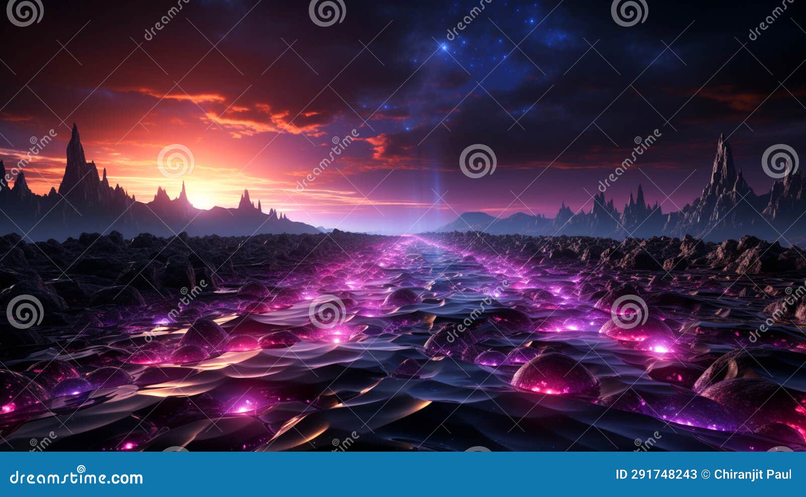 Pink and Blue Color Laser Lights Cosmic Stock Illustration ...