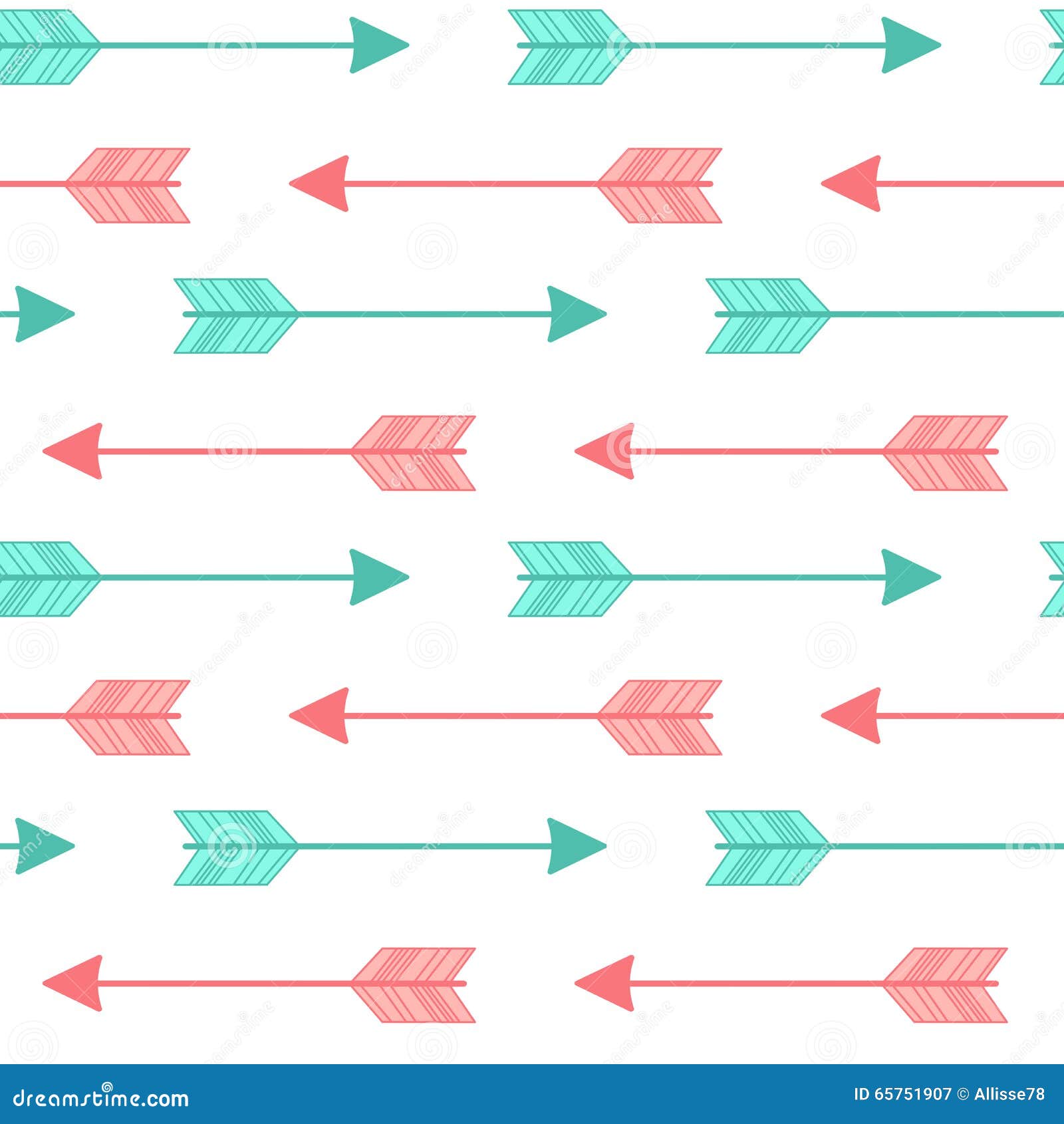Pink and Blue Colorful Arrows Seamless Pattern Background Illustration ...