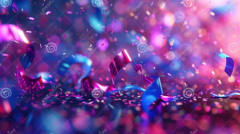 Pink and Blue Confetti stock image. Image of colorful - 325319613