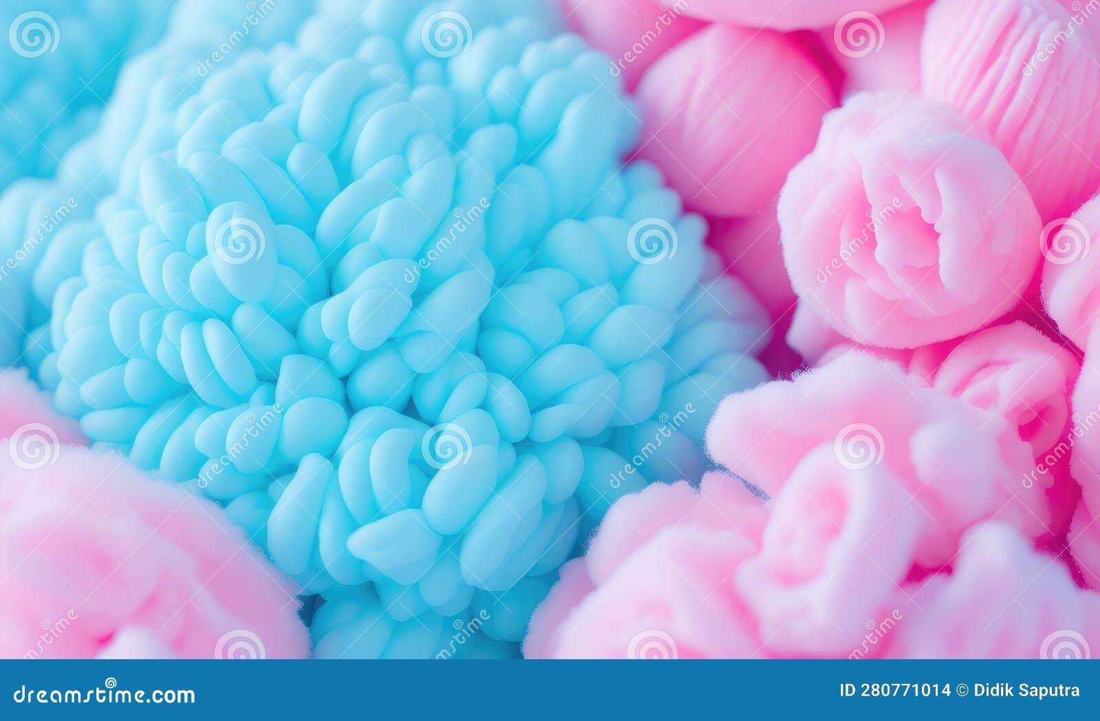 Blue Cotton Candy Background