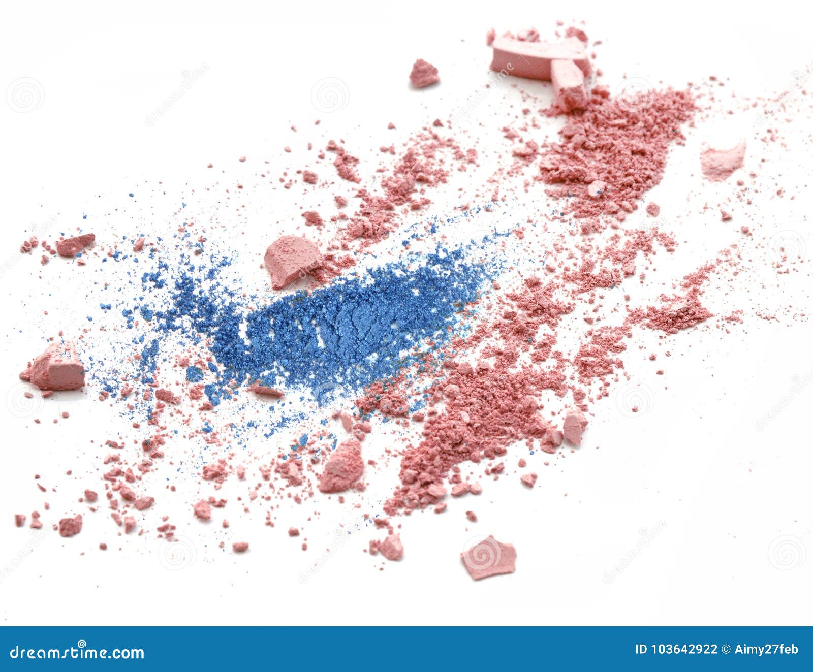 Pink and Blue Crushed Cosmetic Powder. Stock Photo - Image of ...