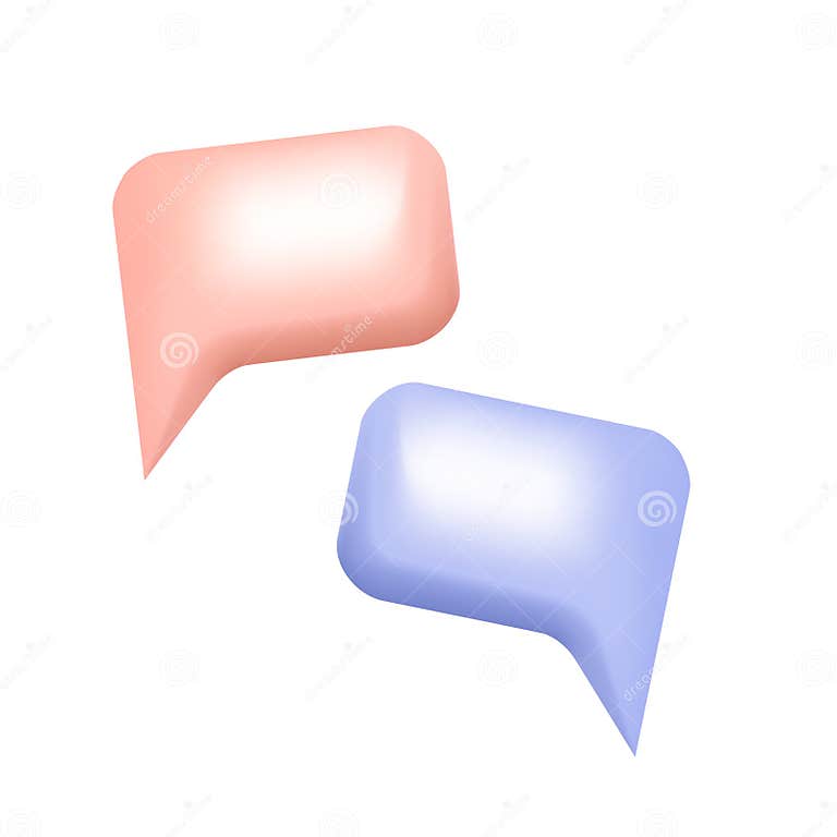 Pink and Blue 3d Bubble Speeches on White Background Stock Vector ... Pink and Blue 3d Bubble Speeches on White Background Stock Vector ...
