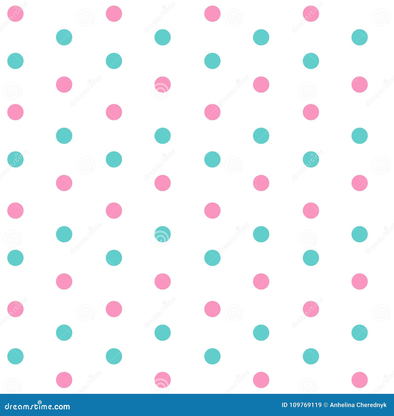 Pink and Blue Dots on White Background Pastel Seamless Pattern V Stock ...