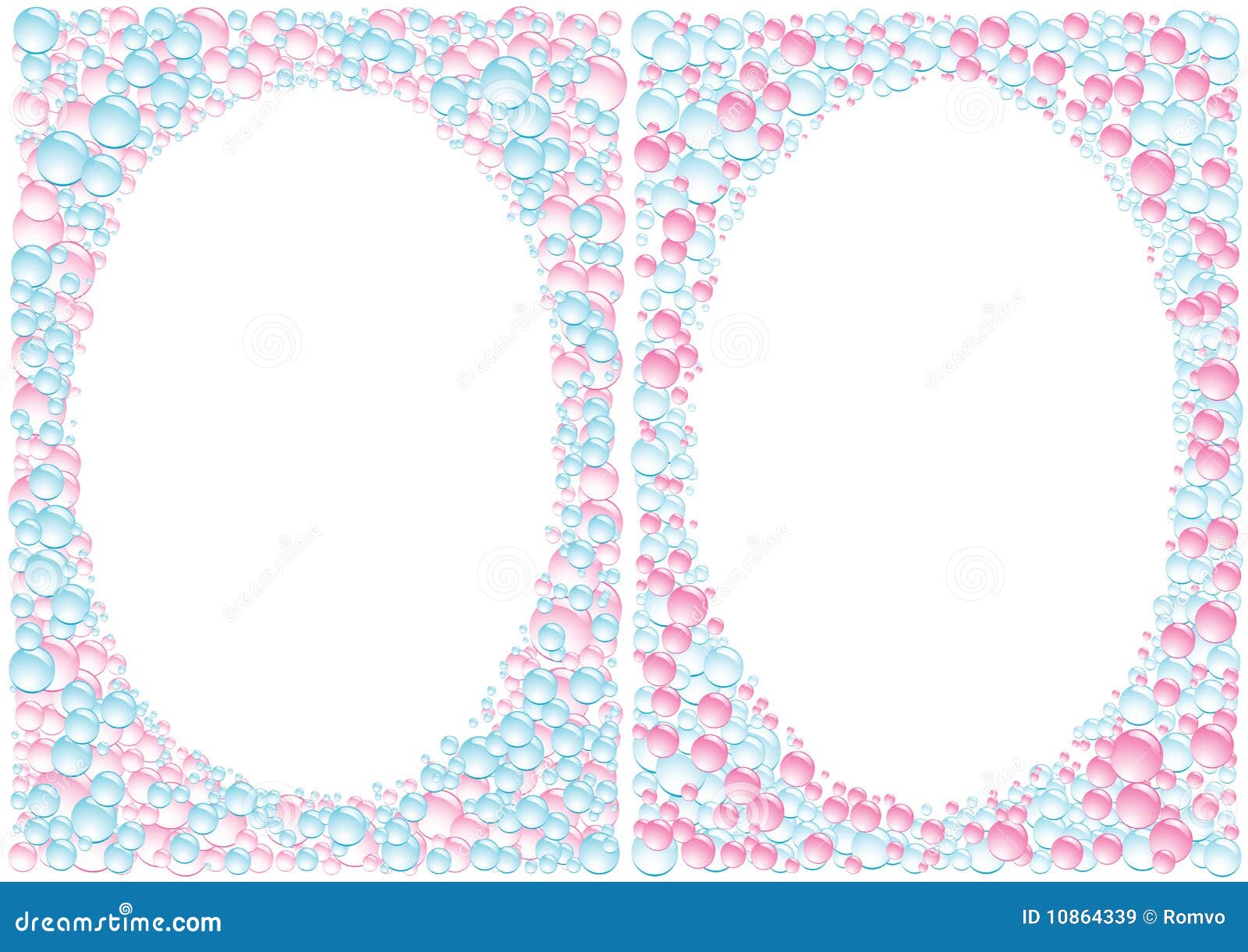 Pink_blue_drops_framework stock vector. Illustration of photoframe ...