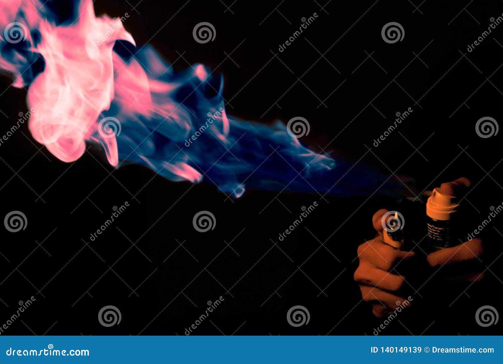 Pink-Blue Fire stock image. Image of rare, lighter, pinkblue - 140149139
